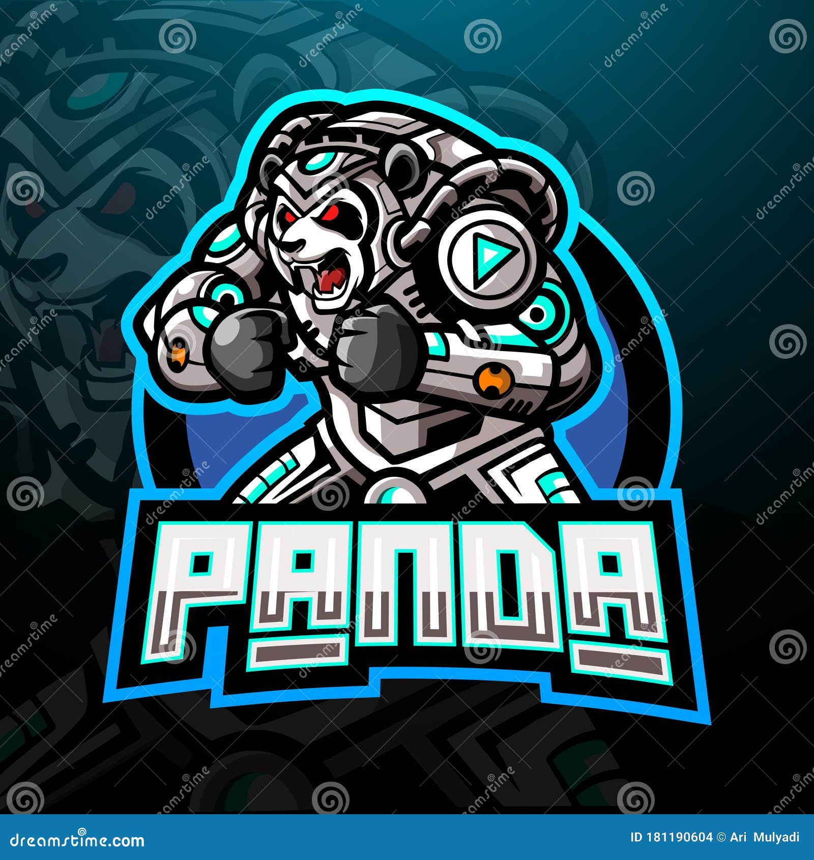 Cyber Owl Mascot Logo For E-sport Logo Cartoon Vector | CartoonDealer ...