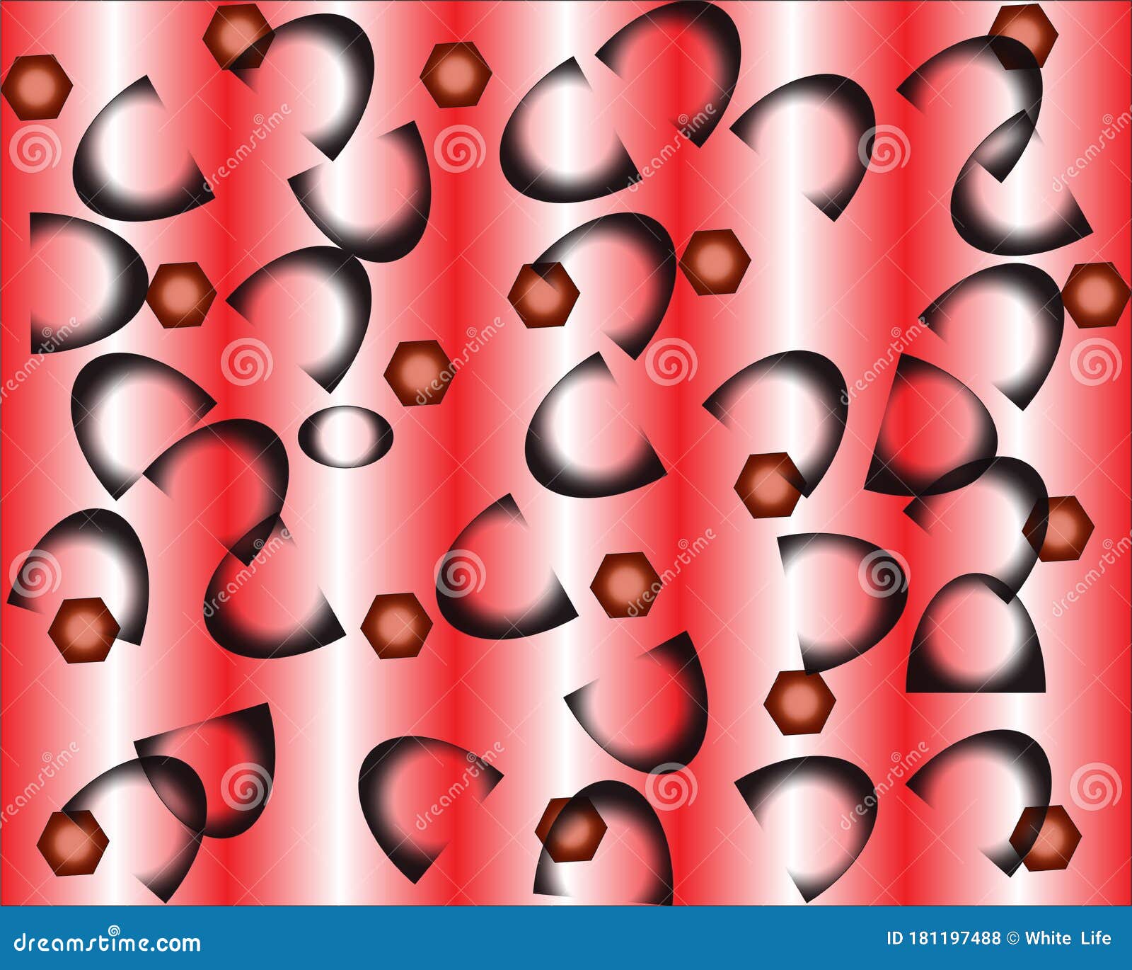 Bright Red Faded Design Patterns Stock Illustration - Illustration of ...