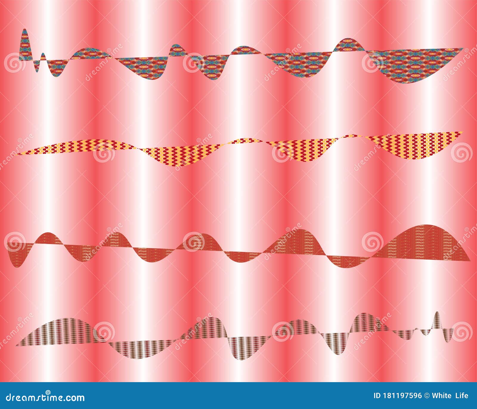 Bright Red Faded Design Patterns Stock Illustration - Illustration of ...