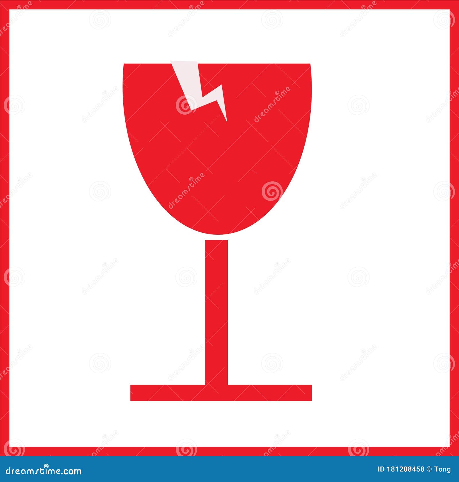 Be Careful of Glass or Broken Items. Stock Vector - Illustration of ...