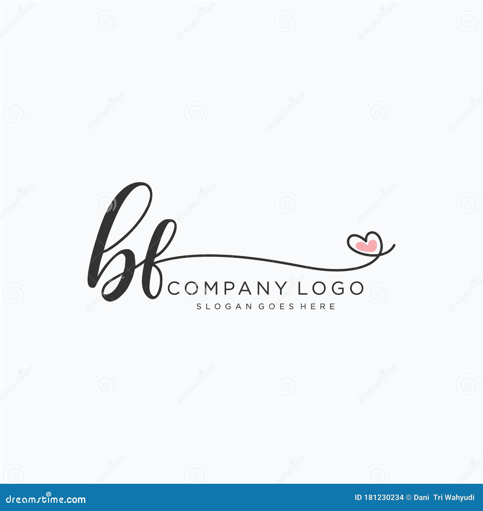 BF Initial Handwriting Logo Design Stock Vector - Illustration of drawn ...