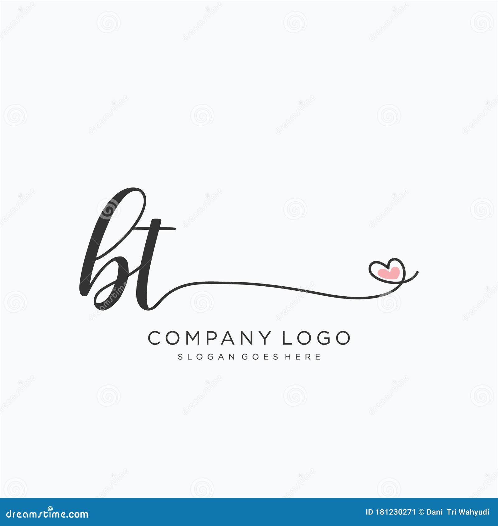 BT Initial Handwriting Logo Design Stock Vector - Illustration of ...