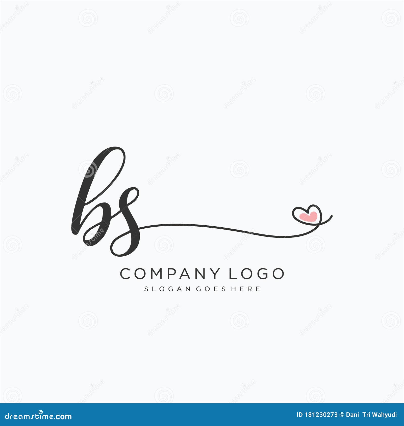 BS Initial Handwriting Logo Design Stock Vector - Illustration of classic, design: 181230273