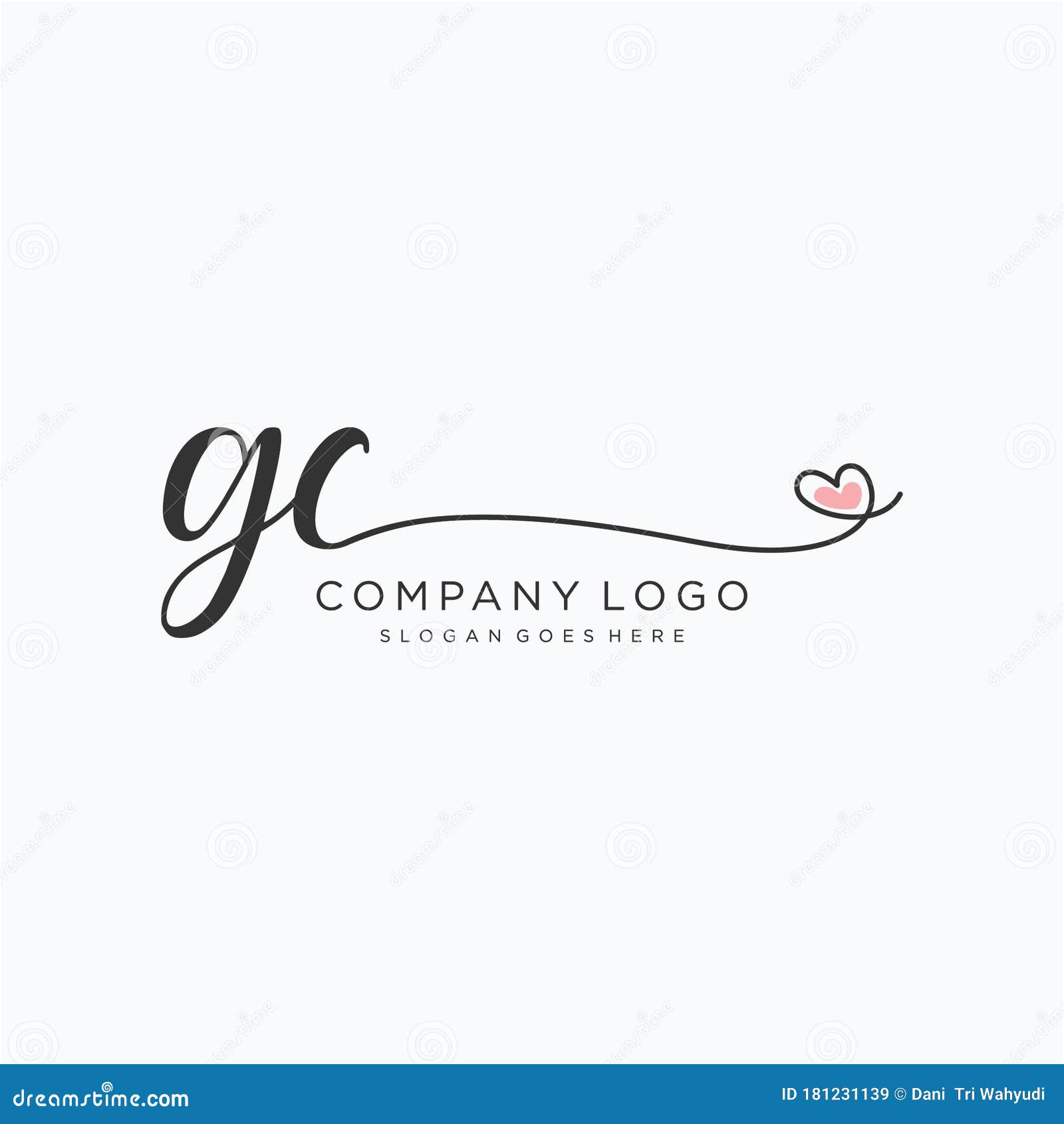 GC Initial Handwriting Logo Design Stock Vector - Illustration of ...