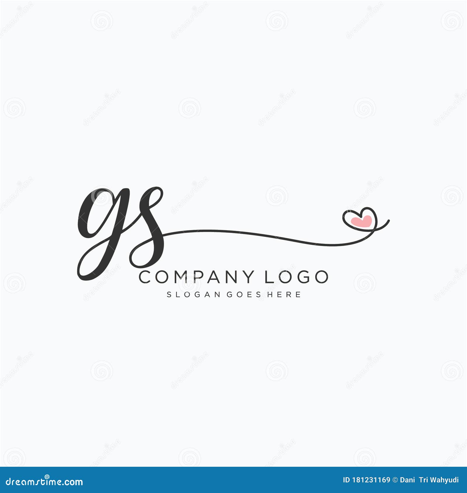 GS Initial Handwriting Logo Design Stock Vector - Illustration of ...