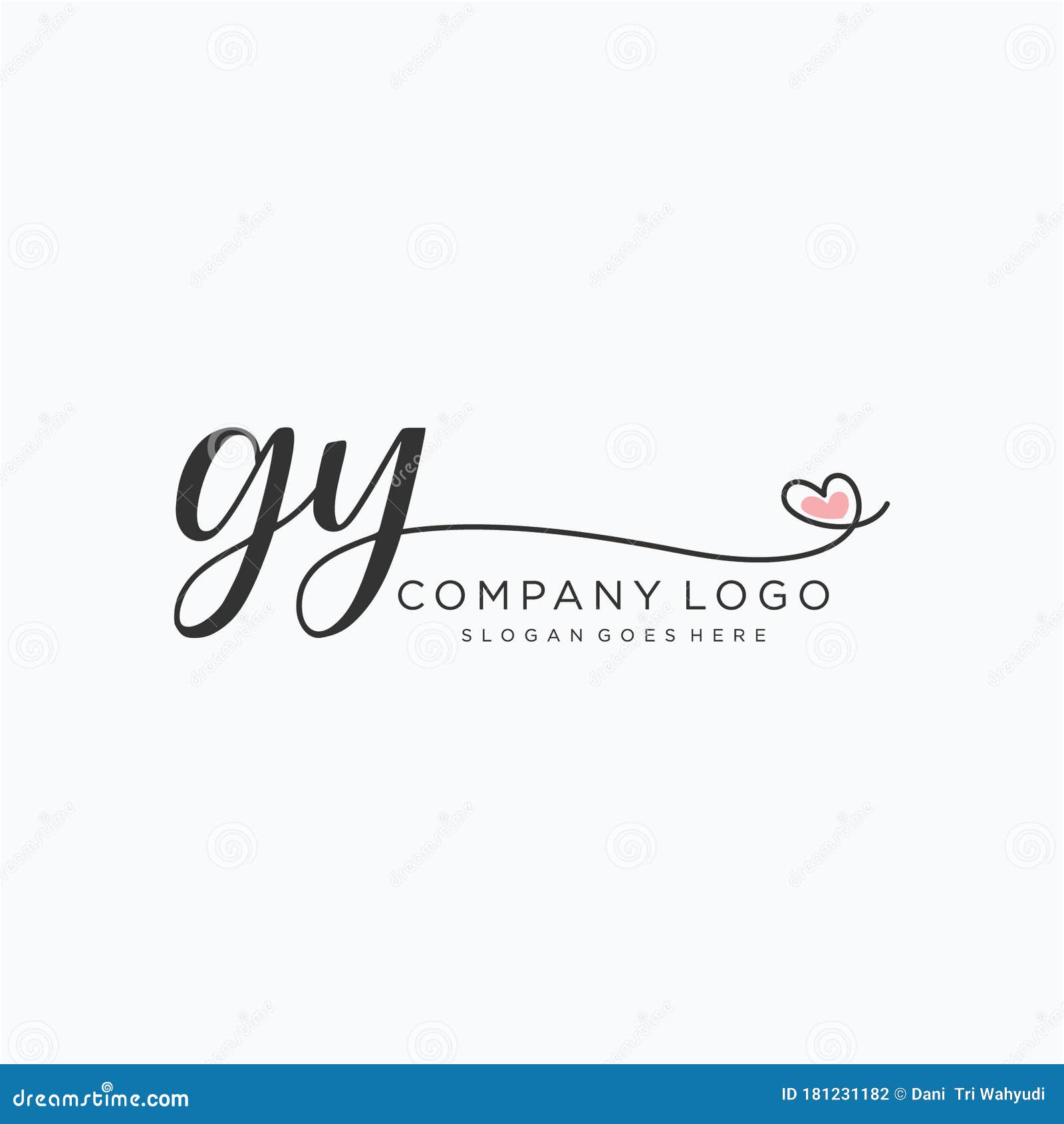 GY Initial Handwriting Logo Design Stock Vector - Illustration of font ...