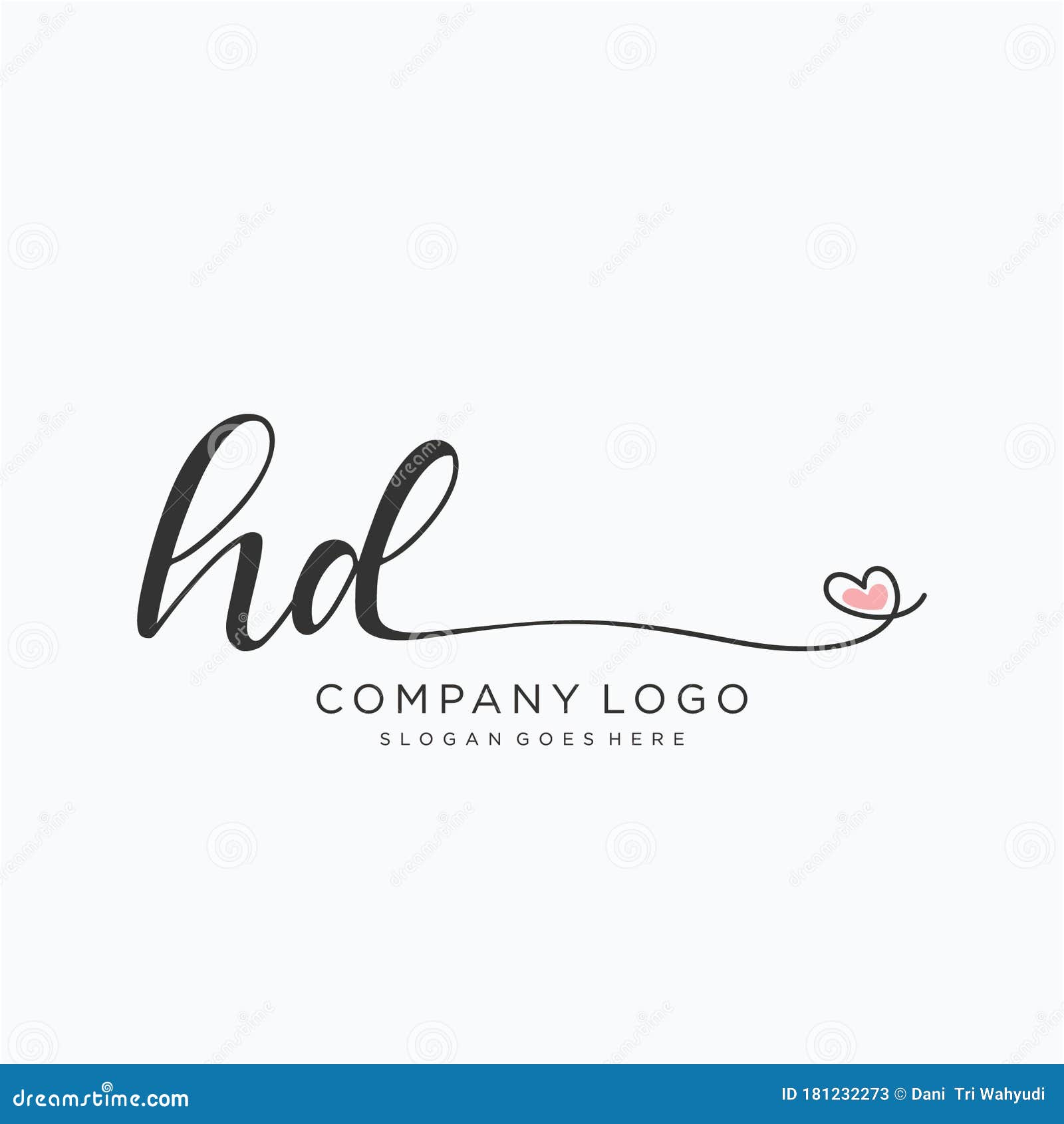 HD Initial Handwriting Logo Design Stock Vector - Illustration of ...