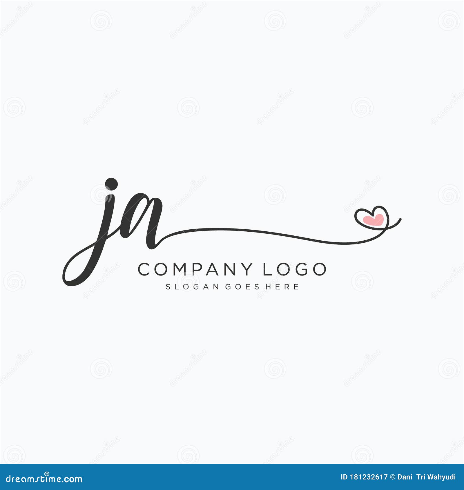 JA Initial Handwriting Logo Design Stock Vector - Illustration of ...