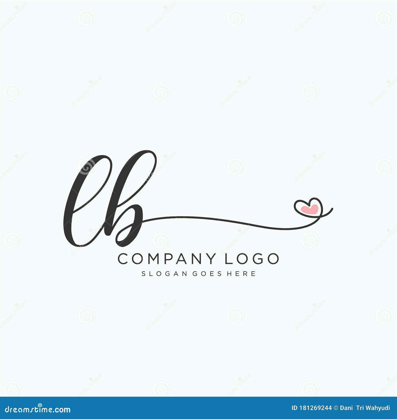 Lb Initial Handwriting Logo Design Stock Vector - Illustration of ...