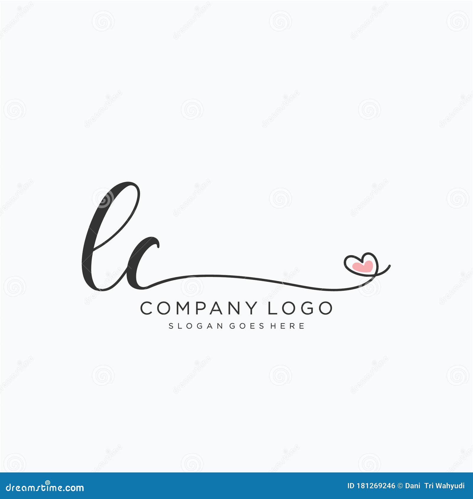 Lc Initial Handwriting Logo Design Stock Vector - Illustration of ...