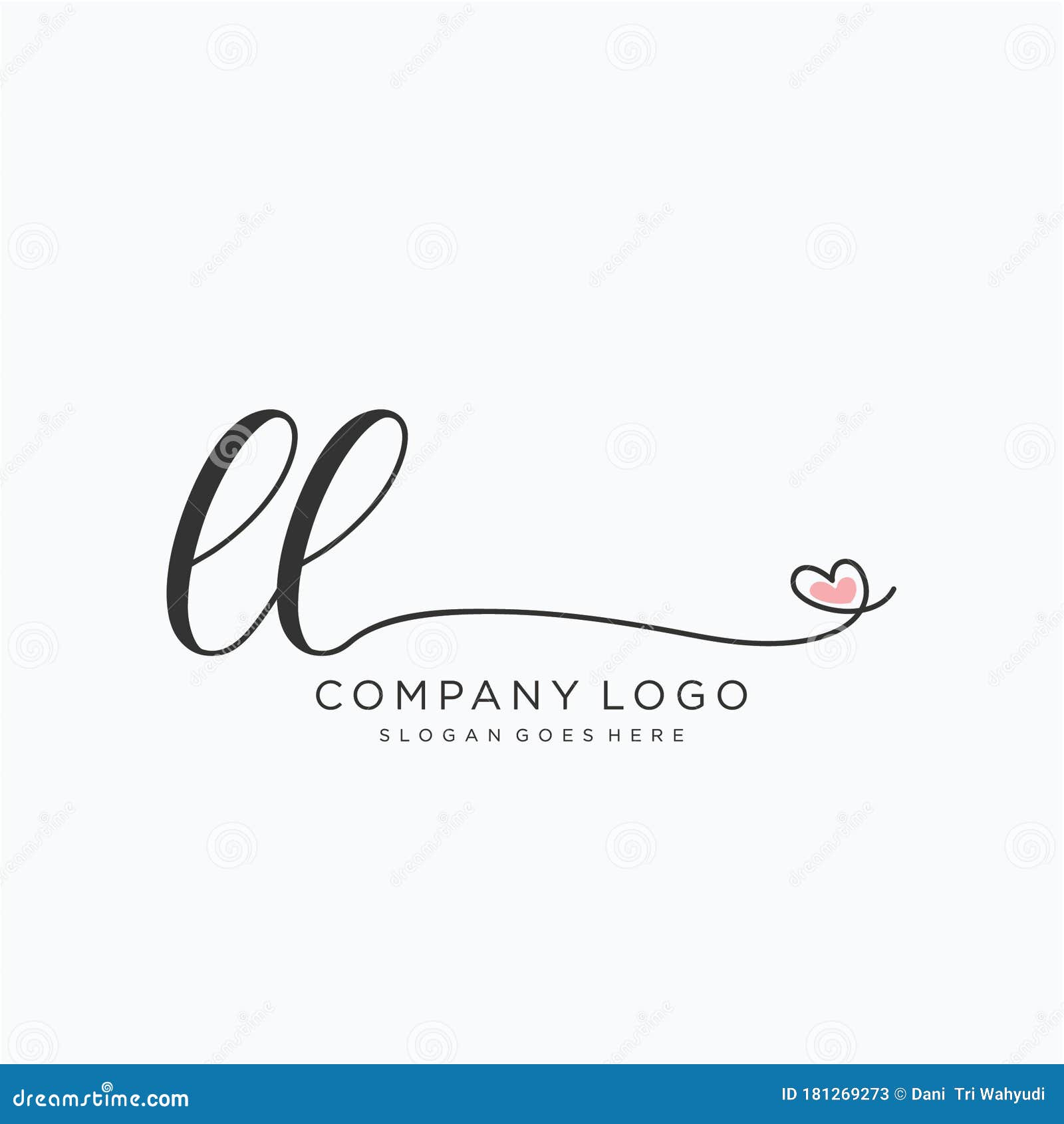 LL Initial Handwriting Logo Design Stock Vector - Illustration of ...