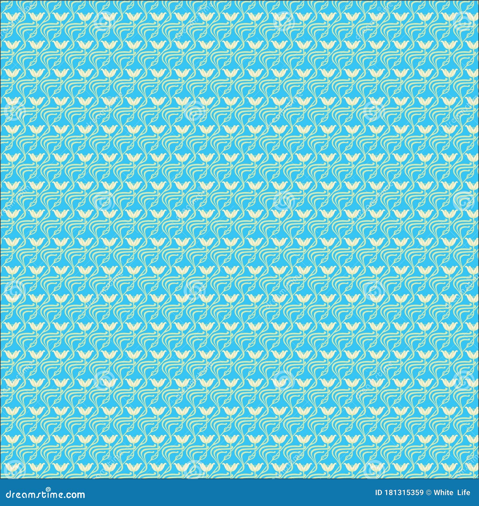 Textile Design Pattern in Blue Colors Stock Illustration - Illustration ...