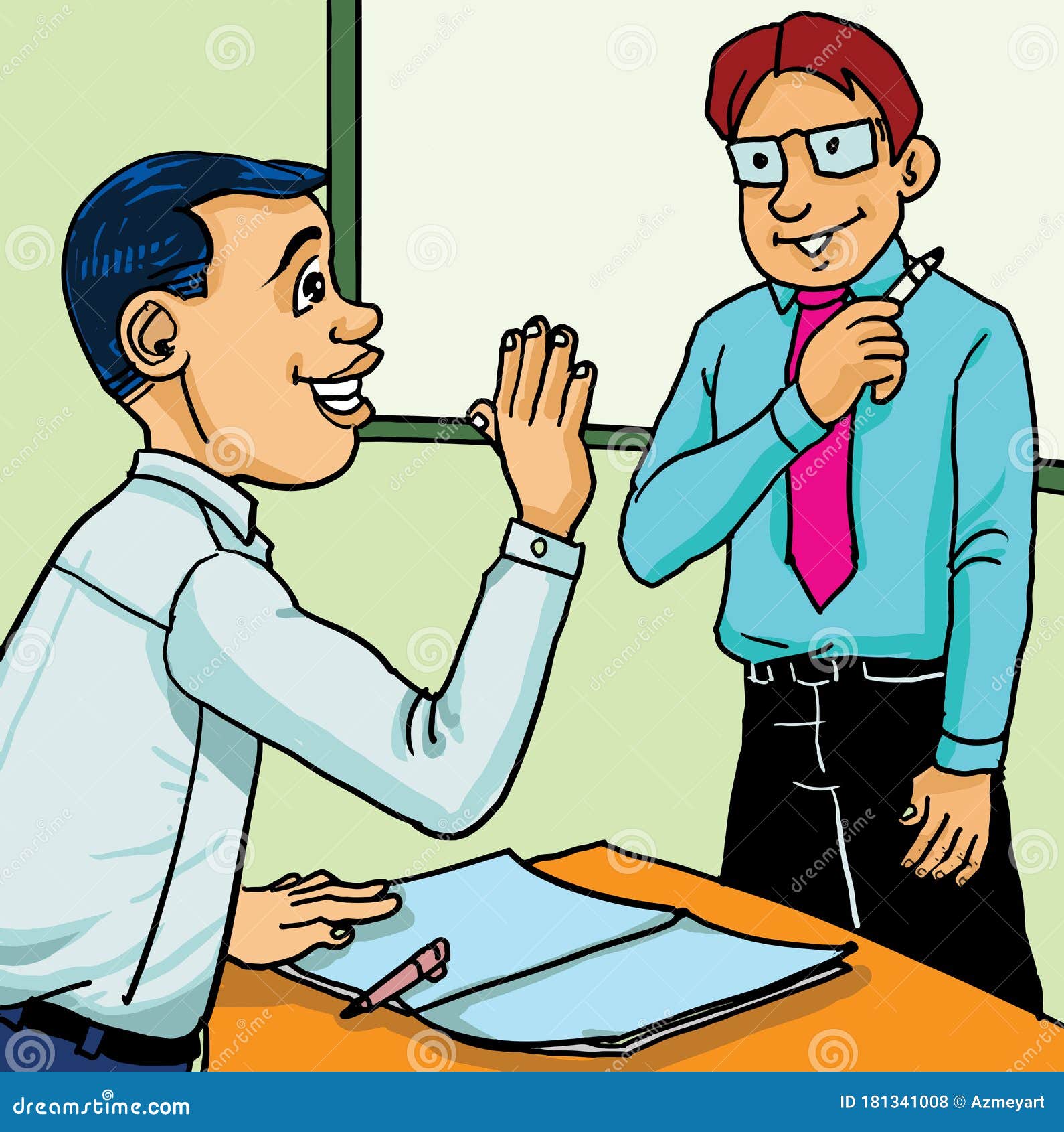 Student Asked a Question To His Teacher Stock Vector - Illustration of ...