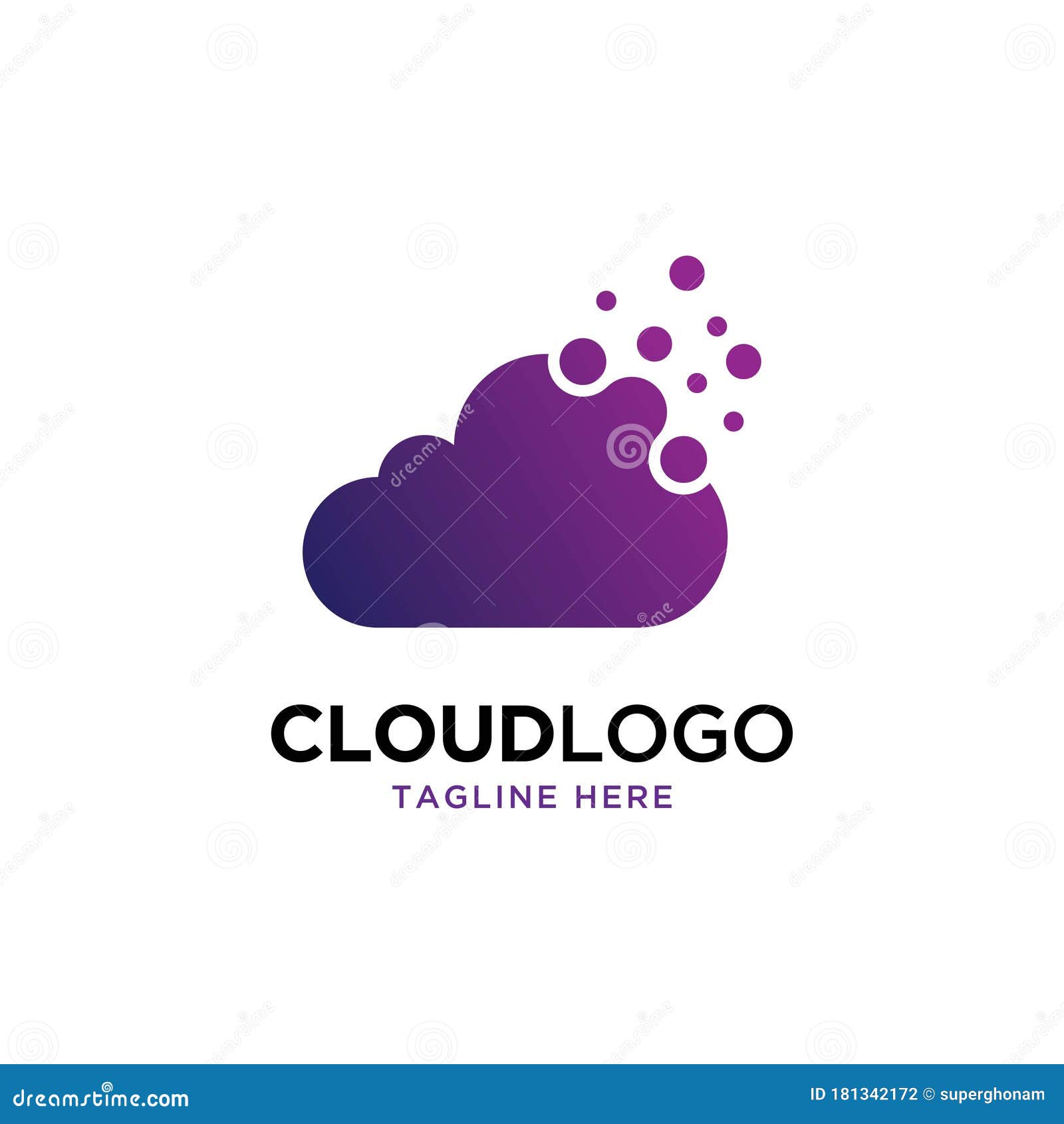 Creative Cloud Logo Design Vector Template.modern Technology Cloud ...