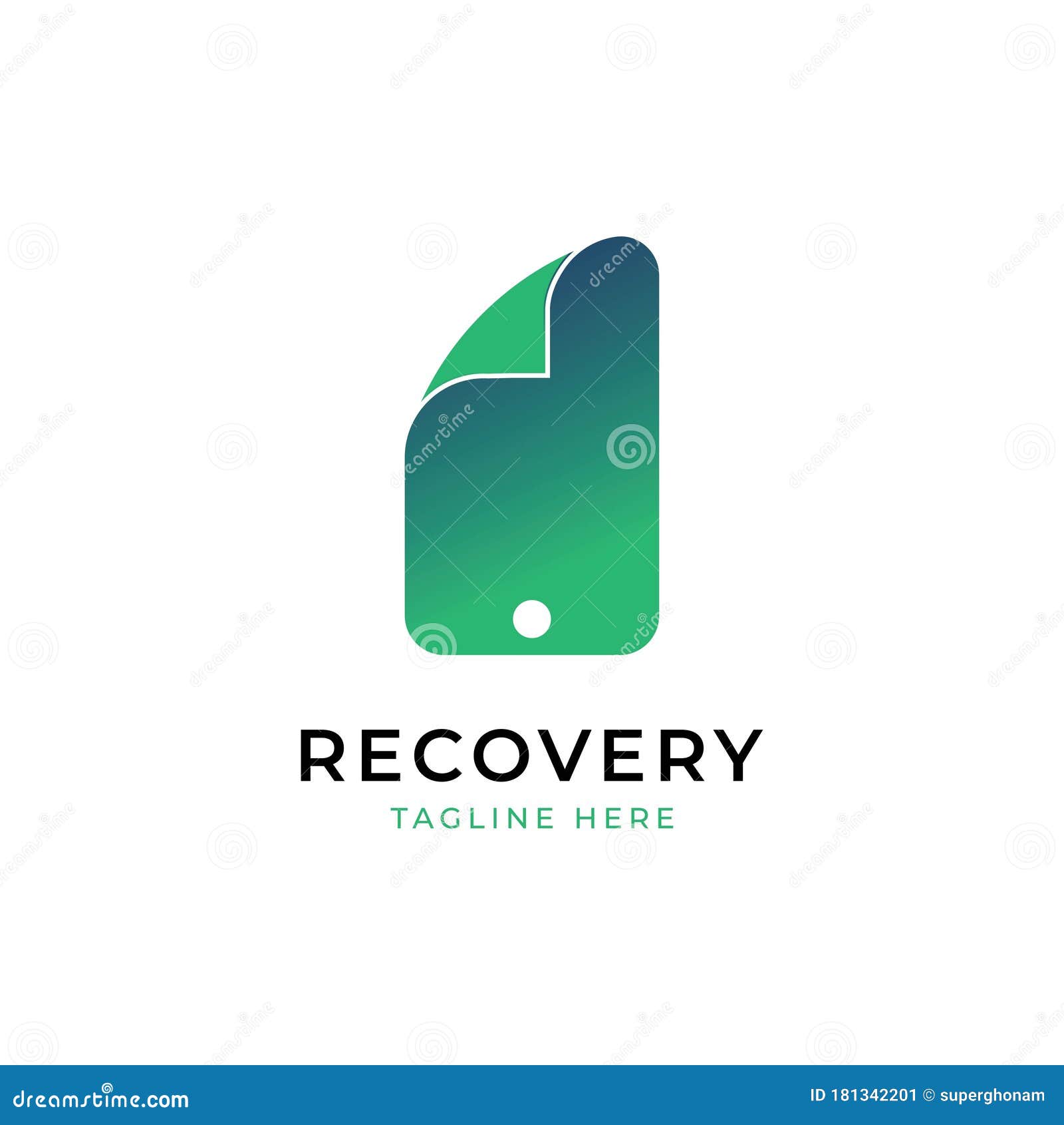Recovery Phone Illustration Logo Design Vector Template Stock Vector ...