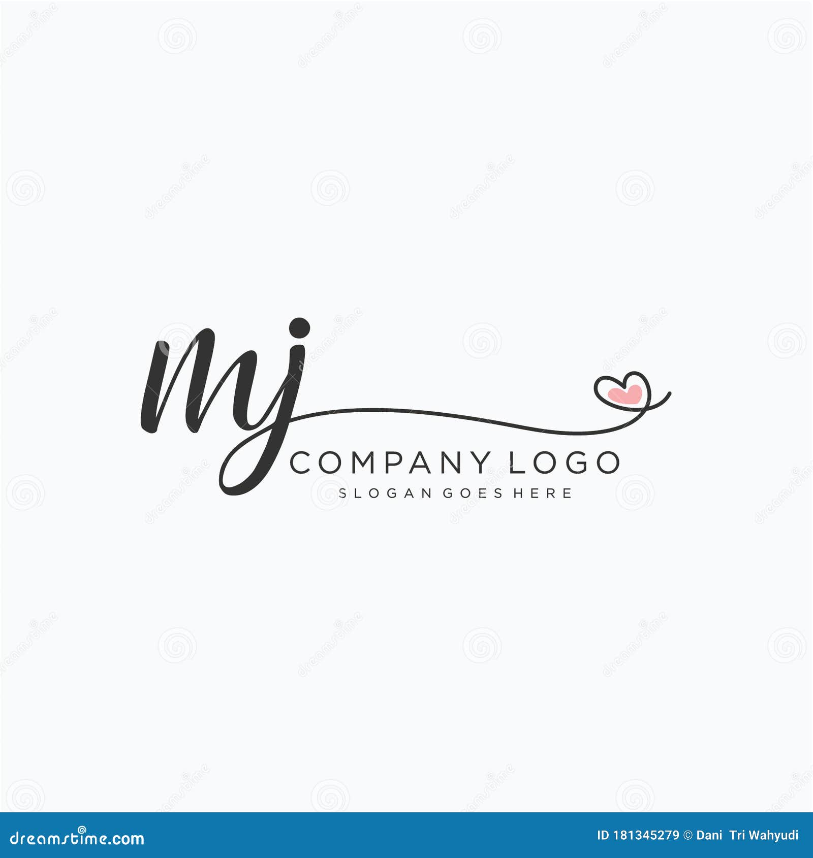 MJ Initial Handwriting Logo Design Stock Vector - Illustration of ...