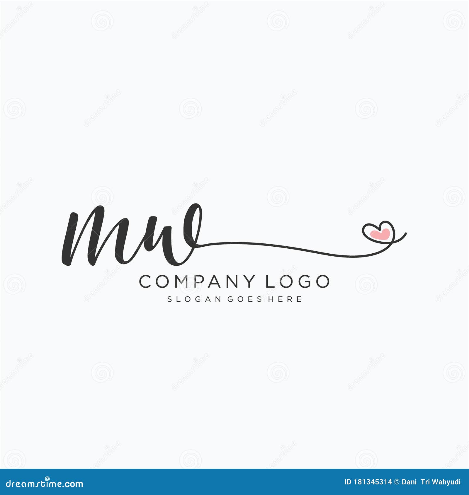 MW Initial Handwriting Logo Design Stock Vector - Illustration of logo ...