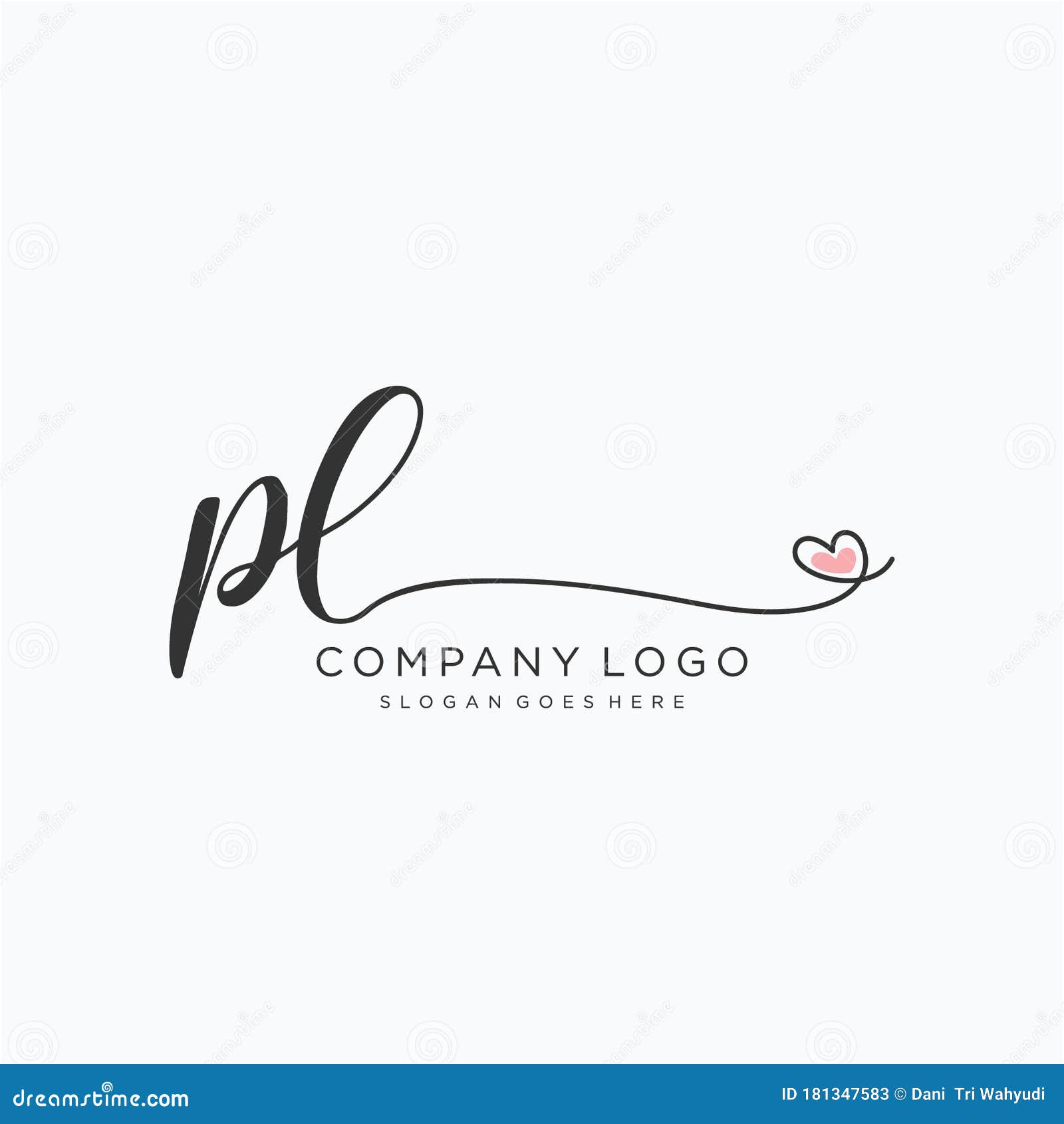 PL Initial Handwriting Logo Design Stock Vector - Illustration of ...