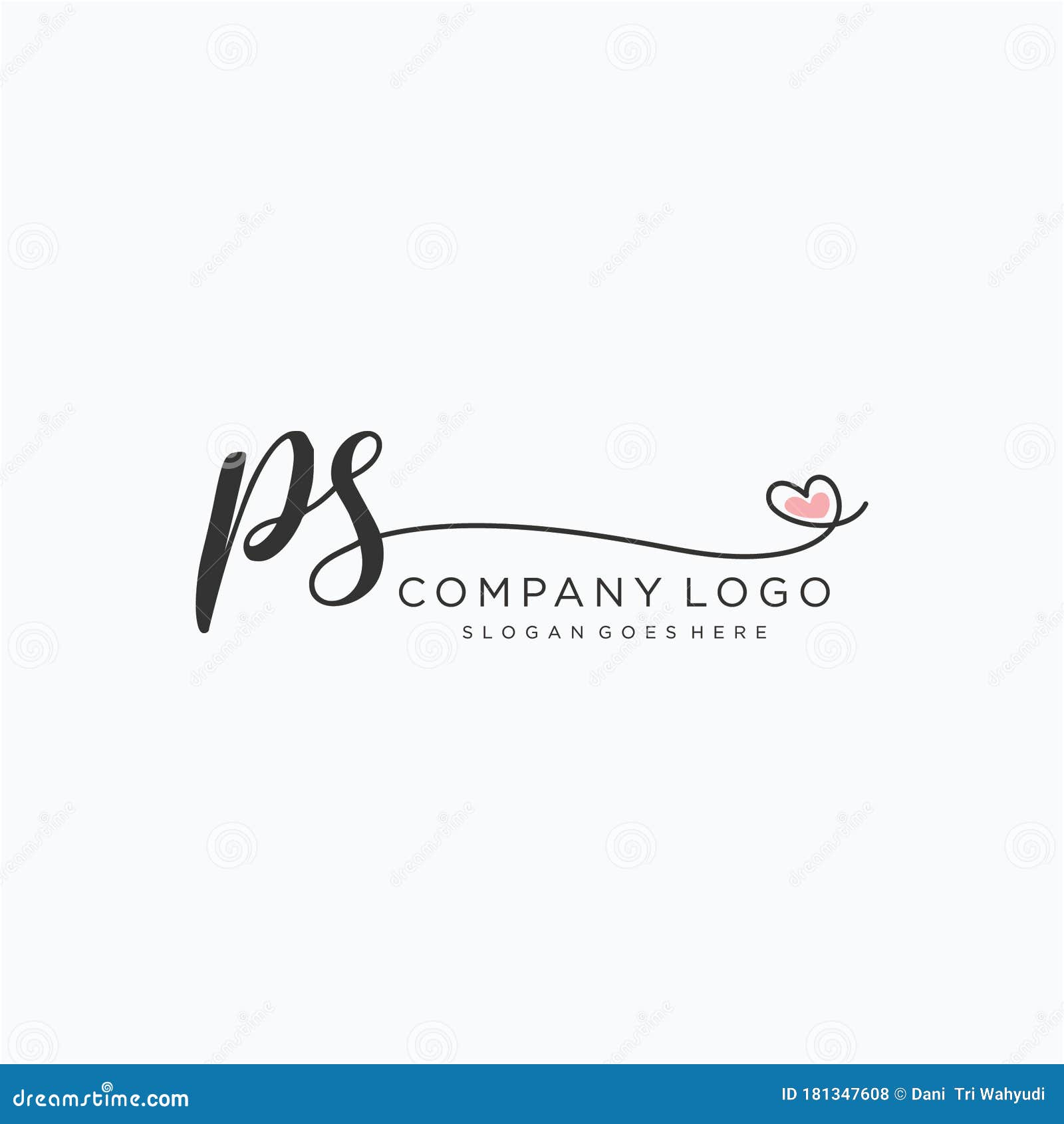 PS Initial Handwriting Logo Design Stock Vector - Illustration of ...