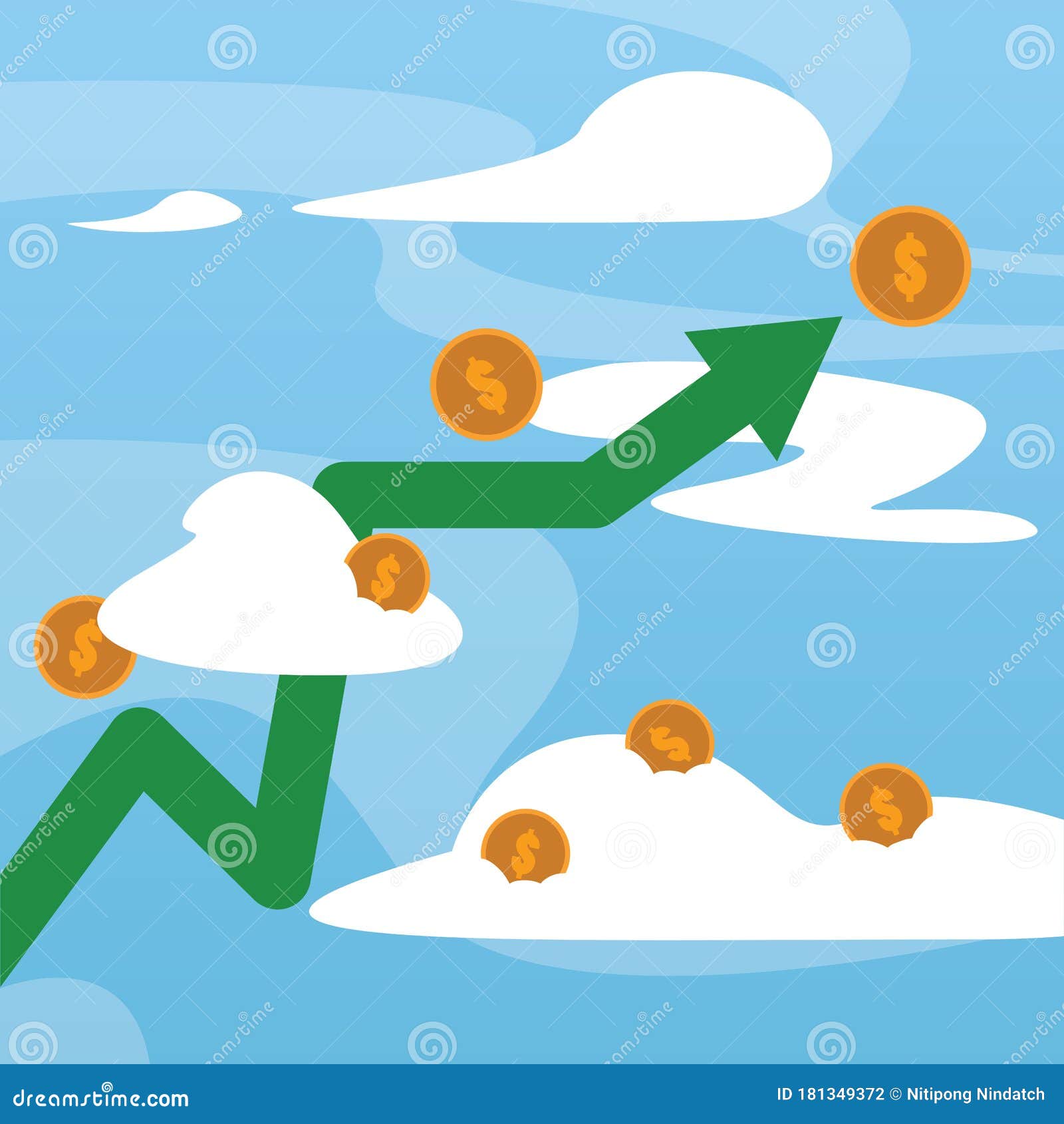 Economic Growth. Economic Growth Concept. Vector Illustration. Stock ...