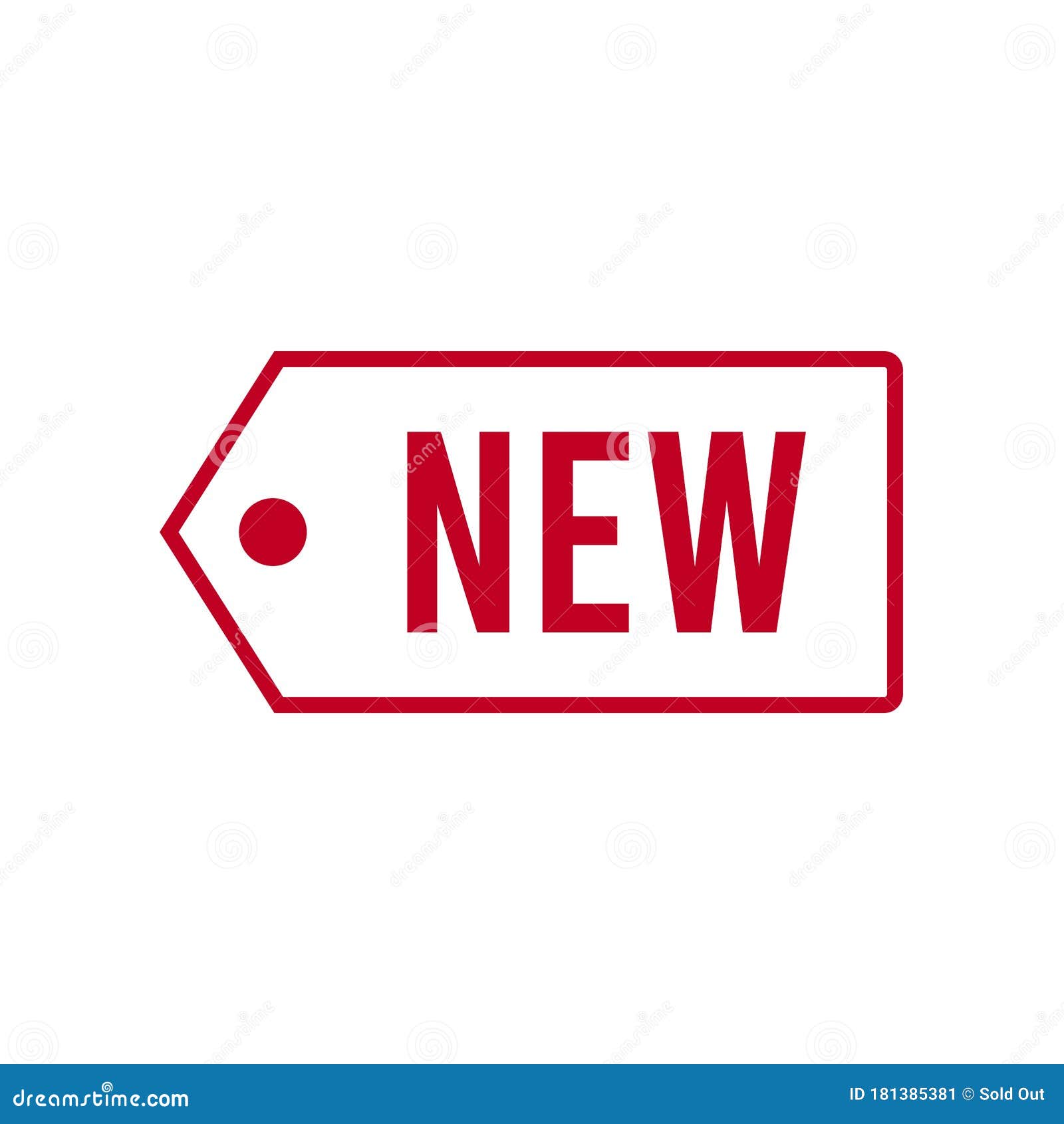 New Label Icon Vector Illustration Stock Vector - Illustration of label ...