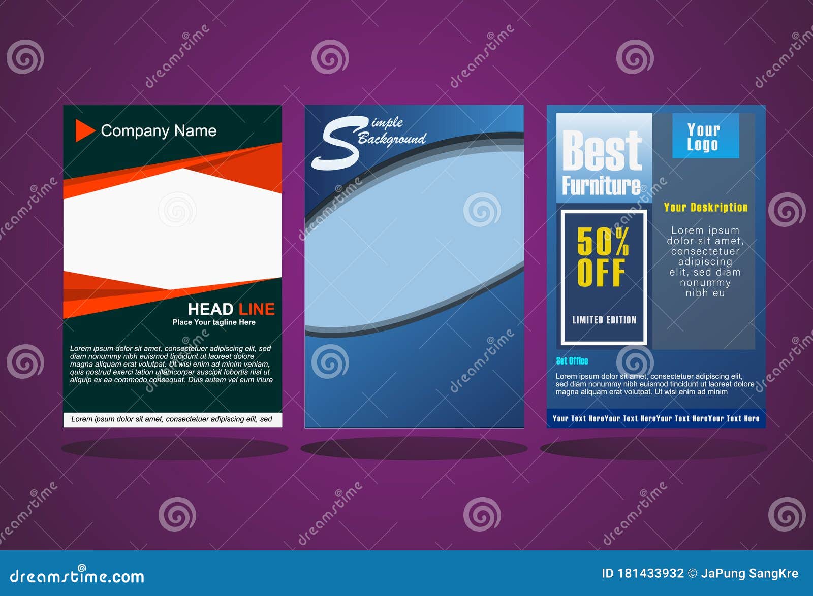 Set of Banner or Flyer Design with Simple Design and Modern Design ...