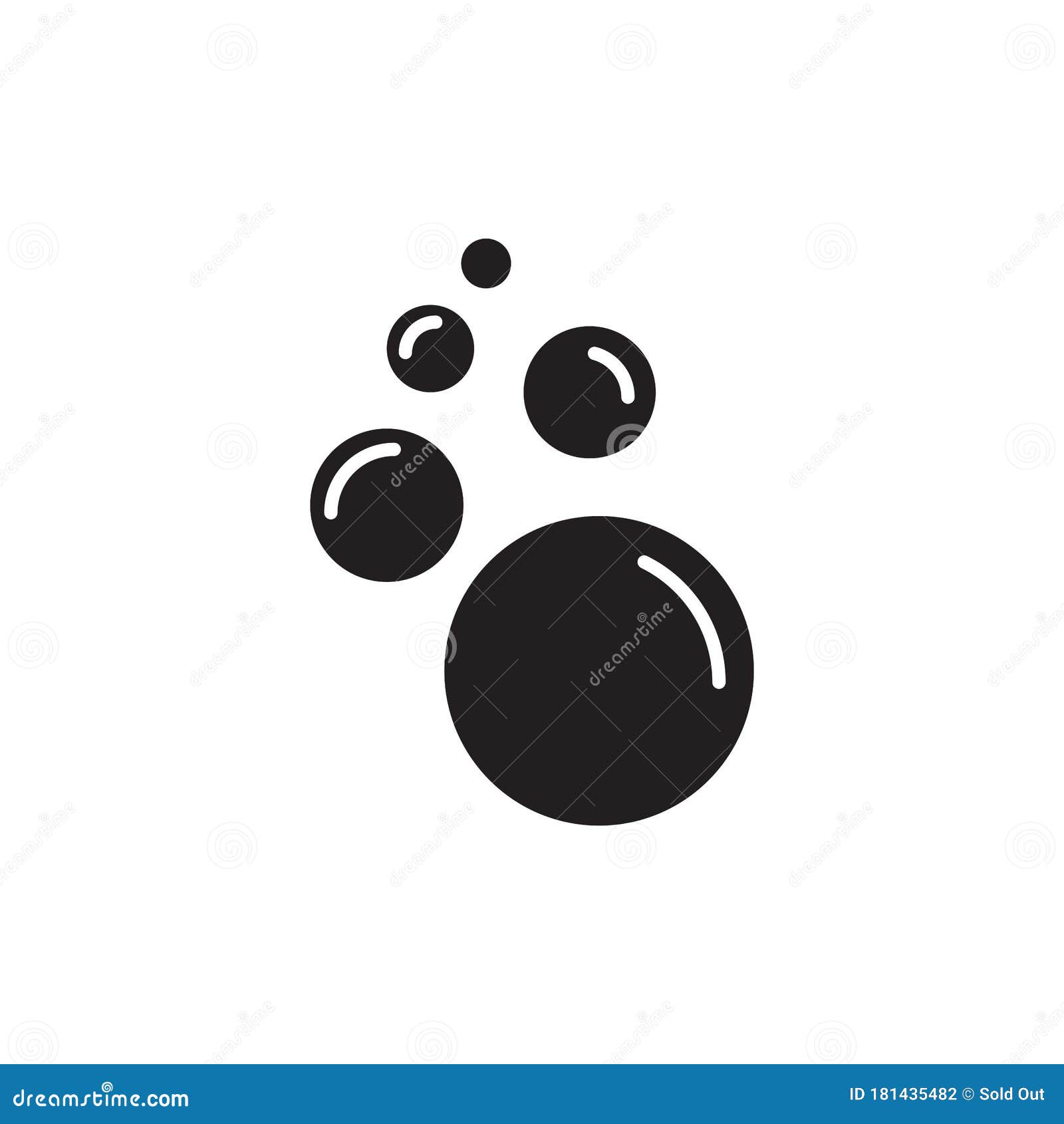 Bubble Icon Vector Illustration Black and White Stock Vector ...