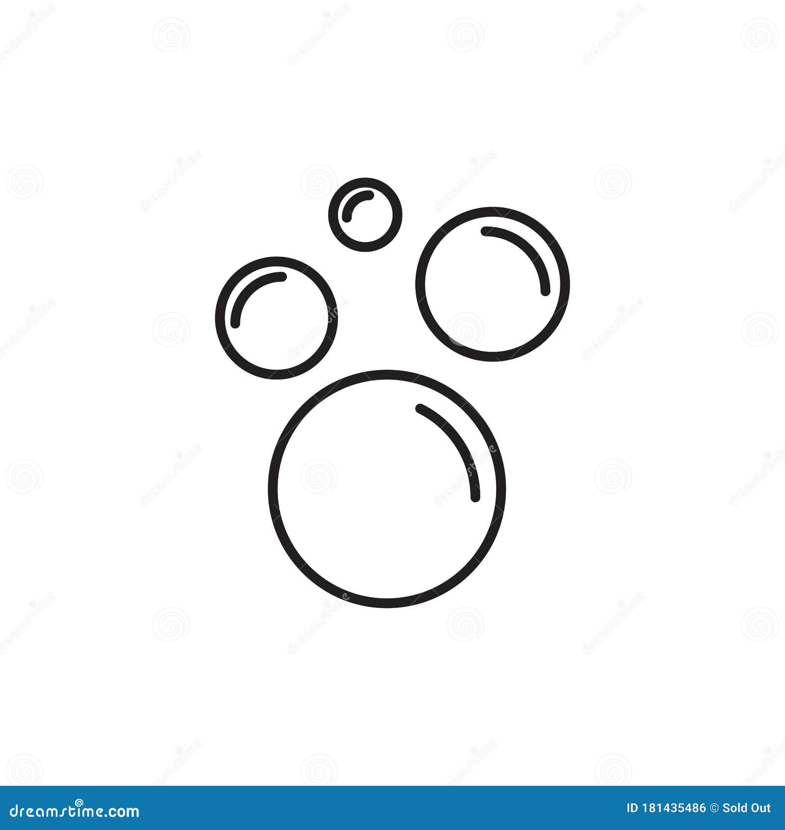 Bubble Icon Vector Illustration Black and White Stock Vector ...