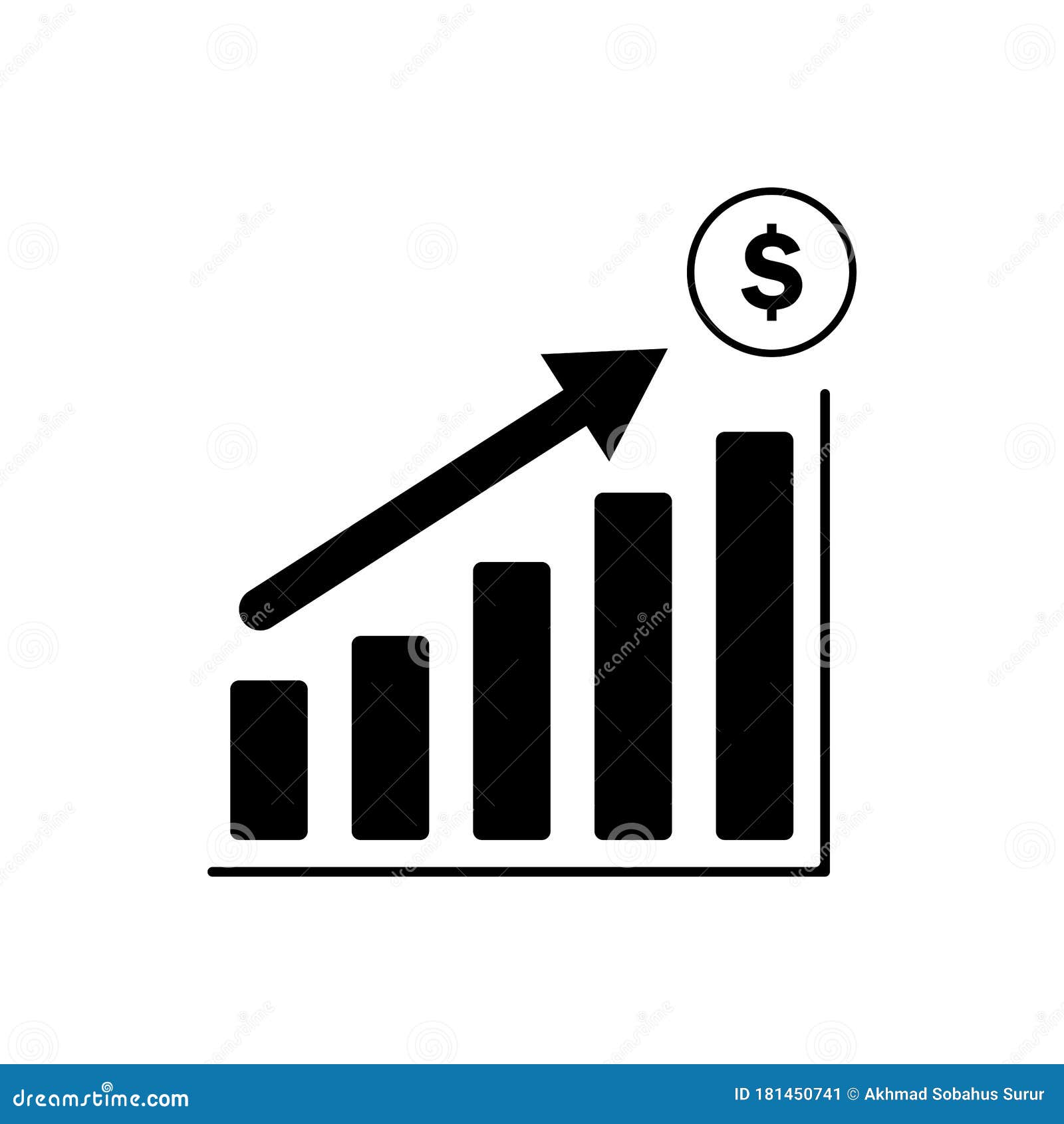 Growing Economic Symbol. Design Template Stock Vector - Illustration of ...