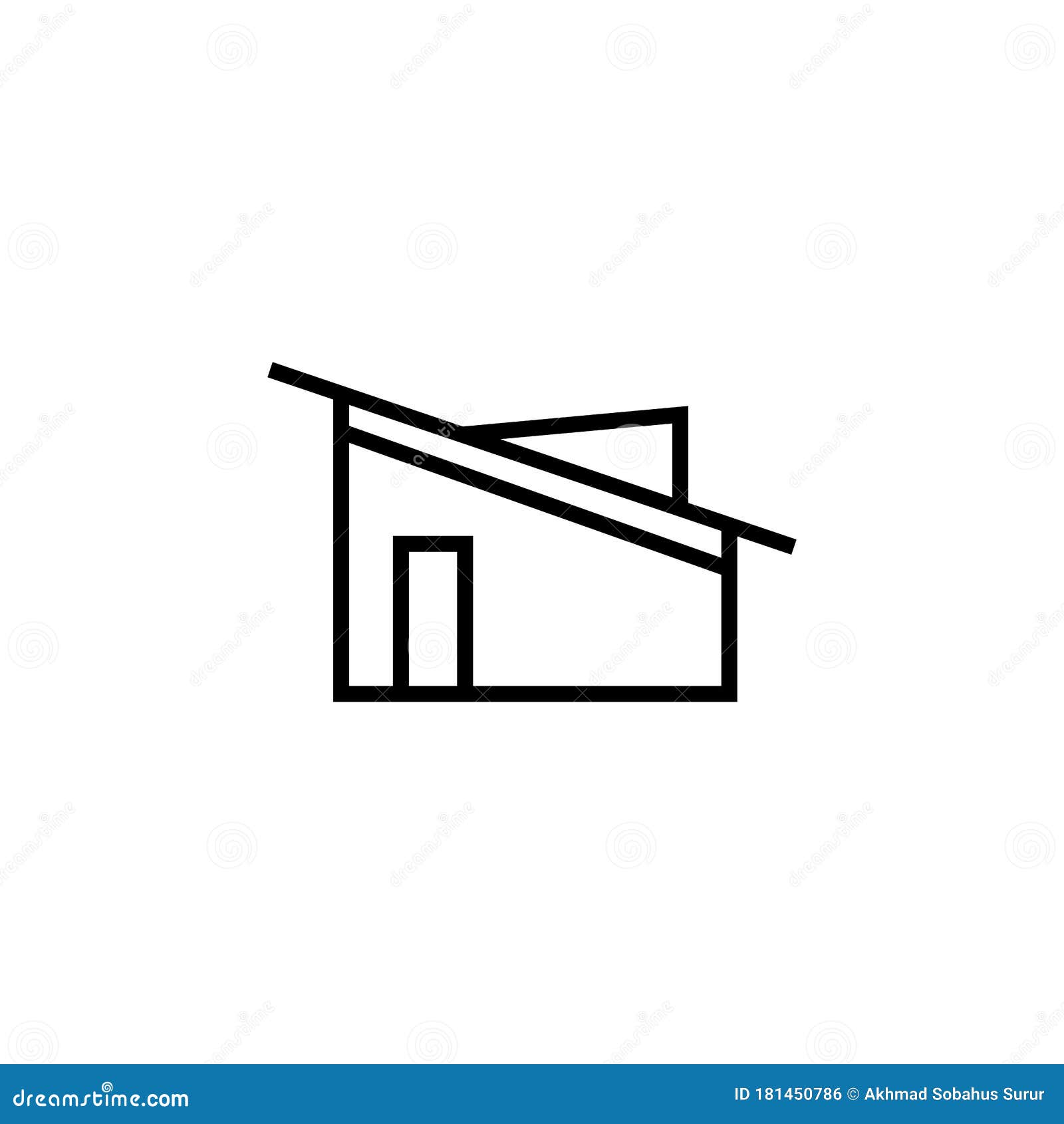 House Modern Line Symbol. Design Template Stock Vector - Illustration ...