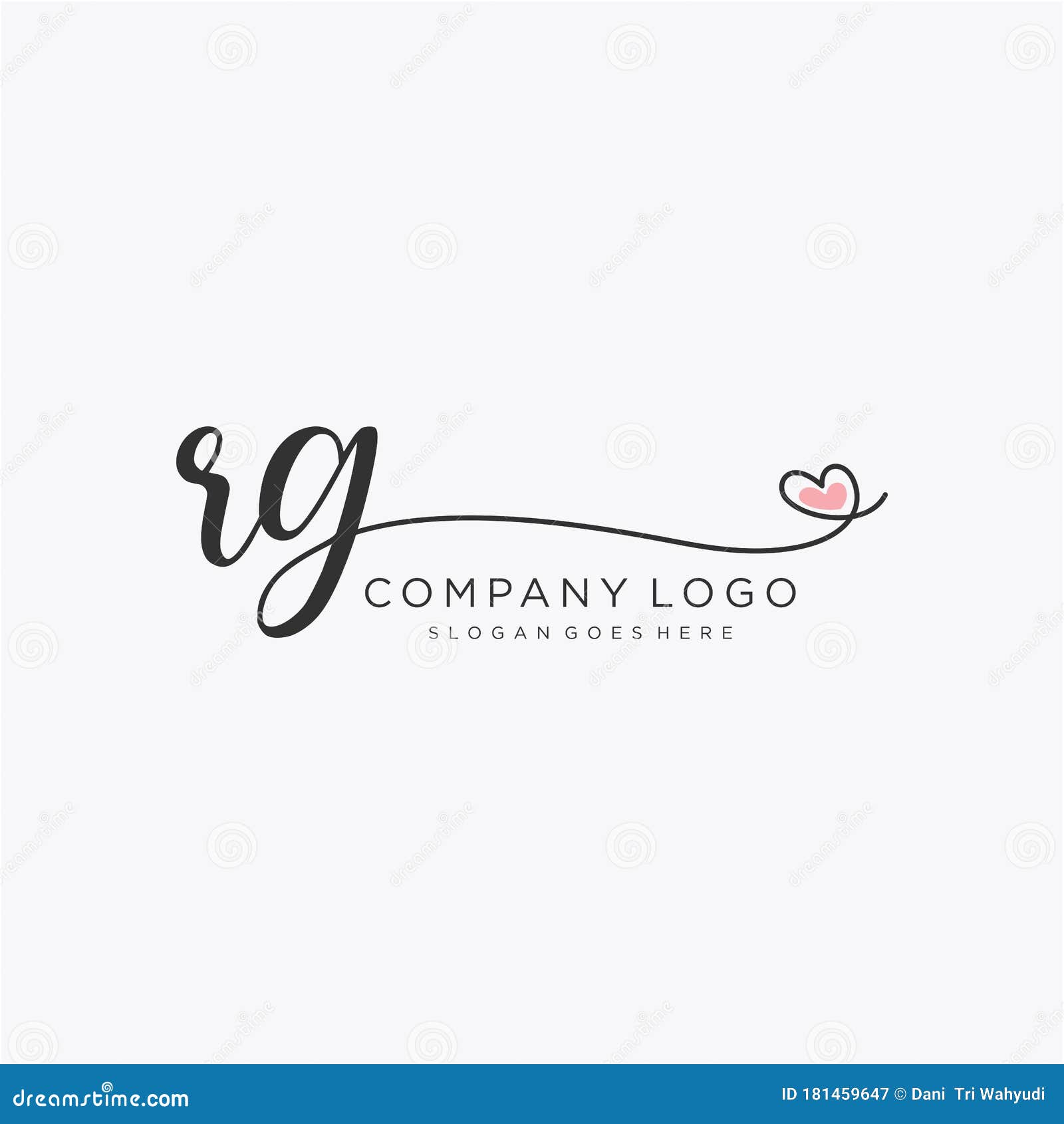RG Initial Handwriting Logo Design Stock Vector - Illustration of ...