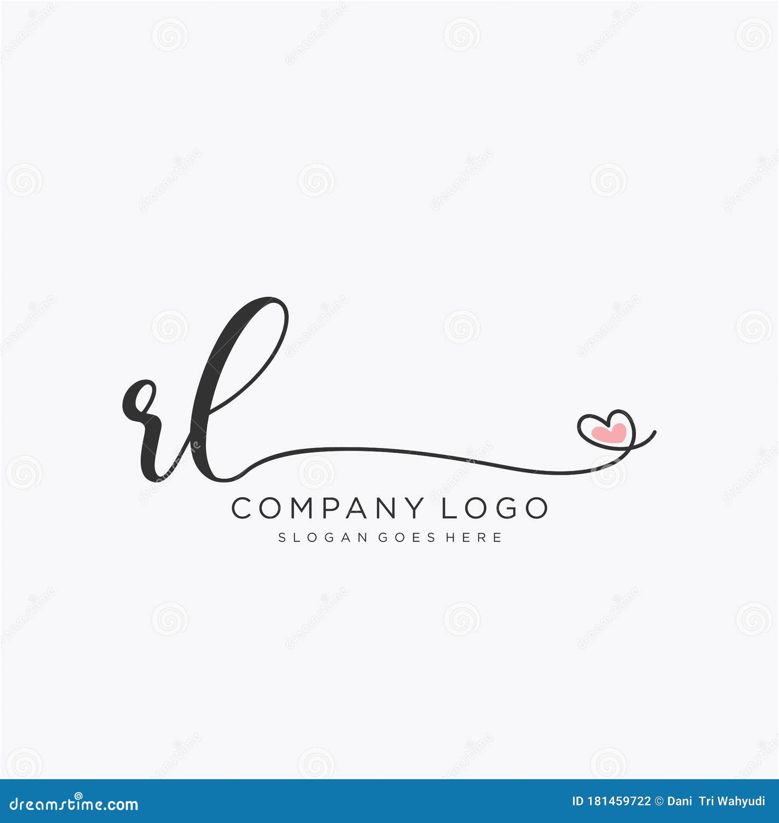 RL Initial Handwriting Logo Design Stock Vector - Illustration of ...