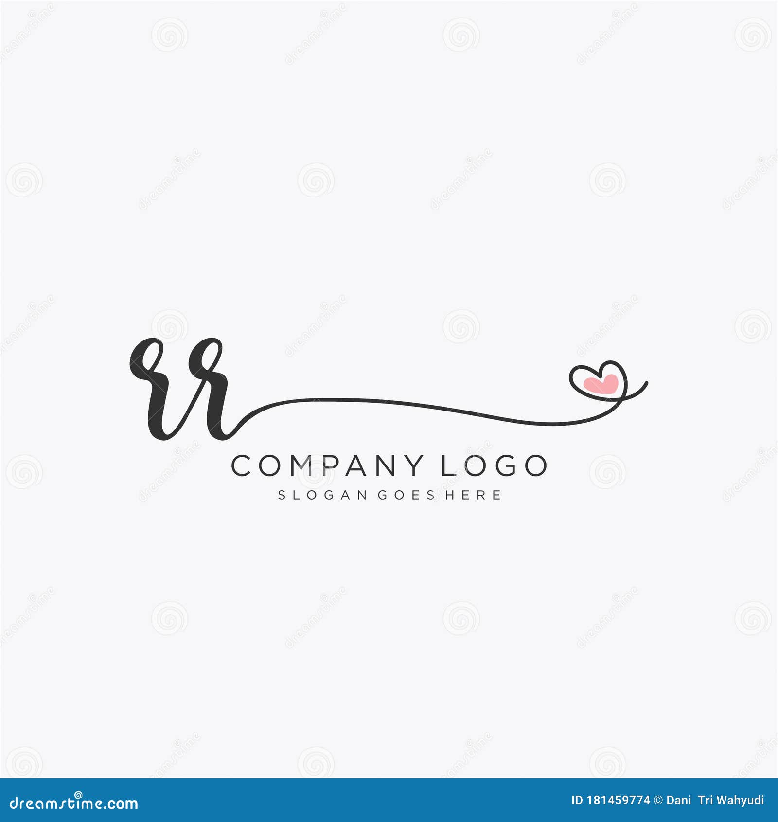 RR Initial Handwriting Logo Design Stock Vector - Illustration of ...