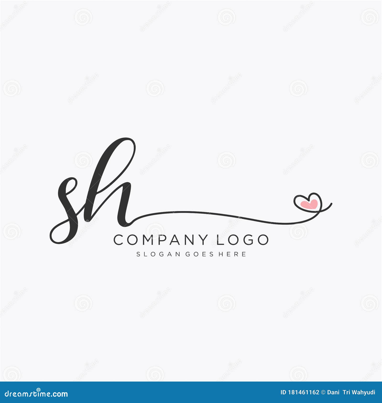 SH Initial Handwriting Logo Design Stock Vector - Illustration of ...
