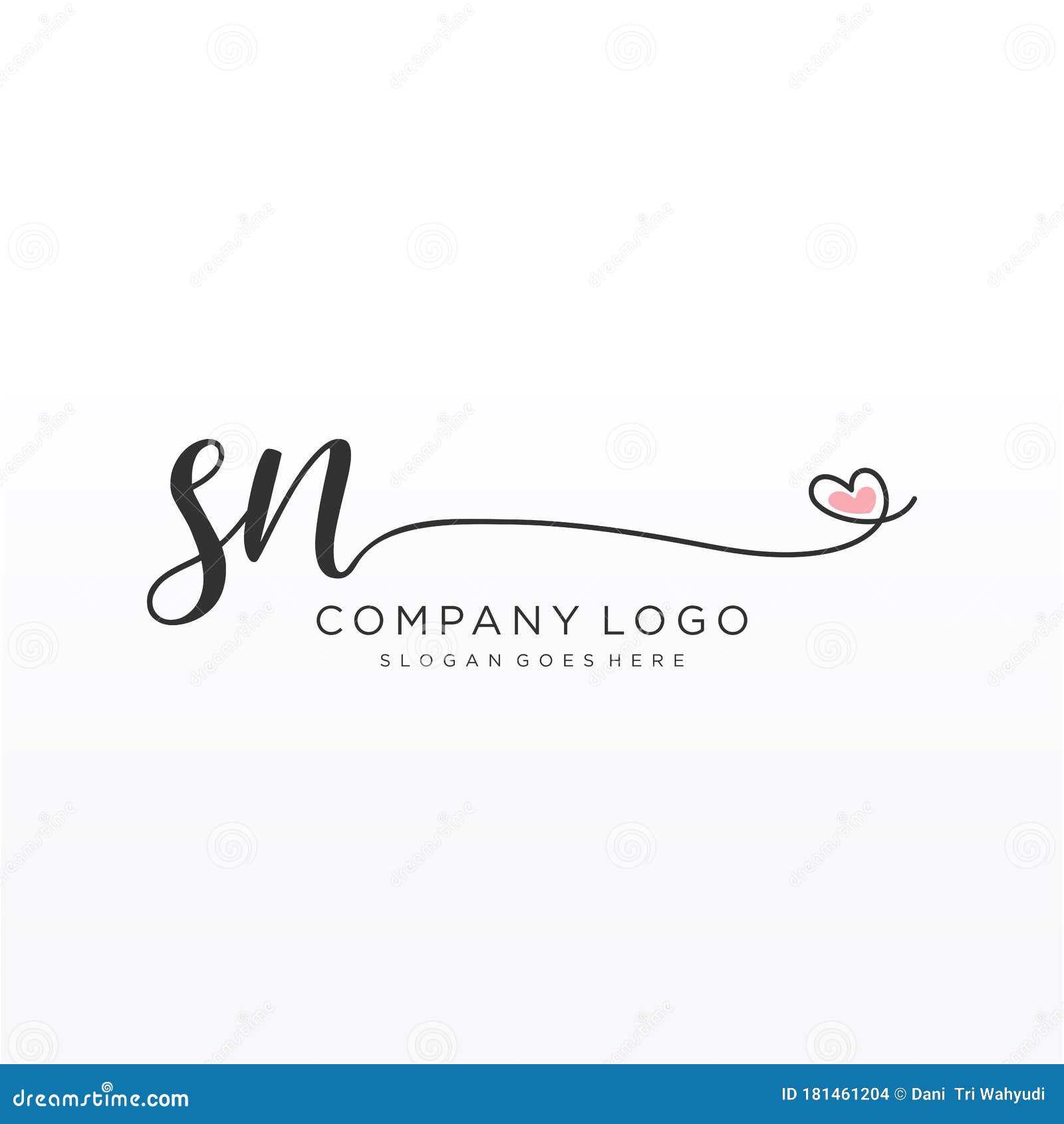 SN Initial Handwriting Logo Design Stock Vector - Illustration of ...