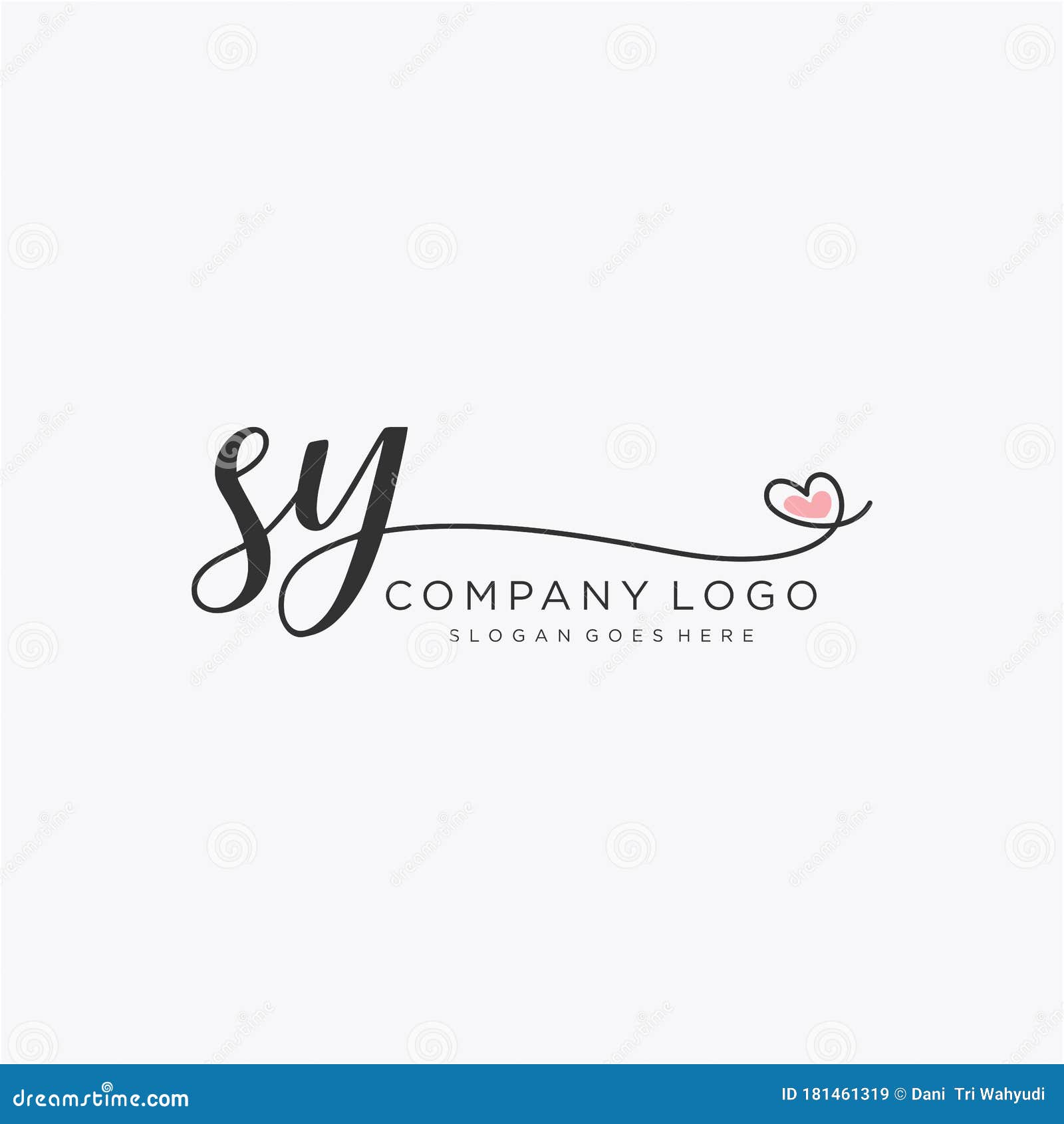 SY Initial Handwriting Logo Design Stock Vector - Illustration of ...