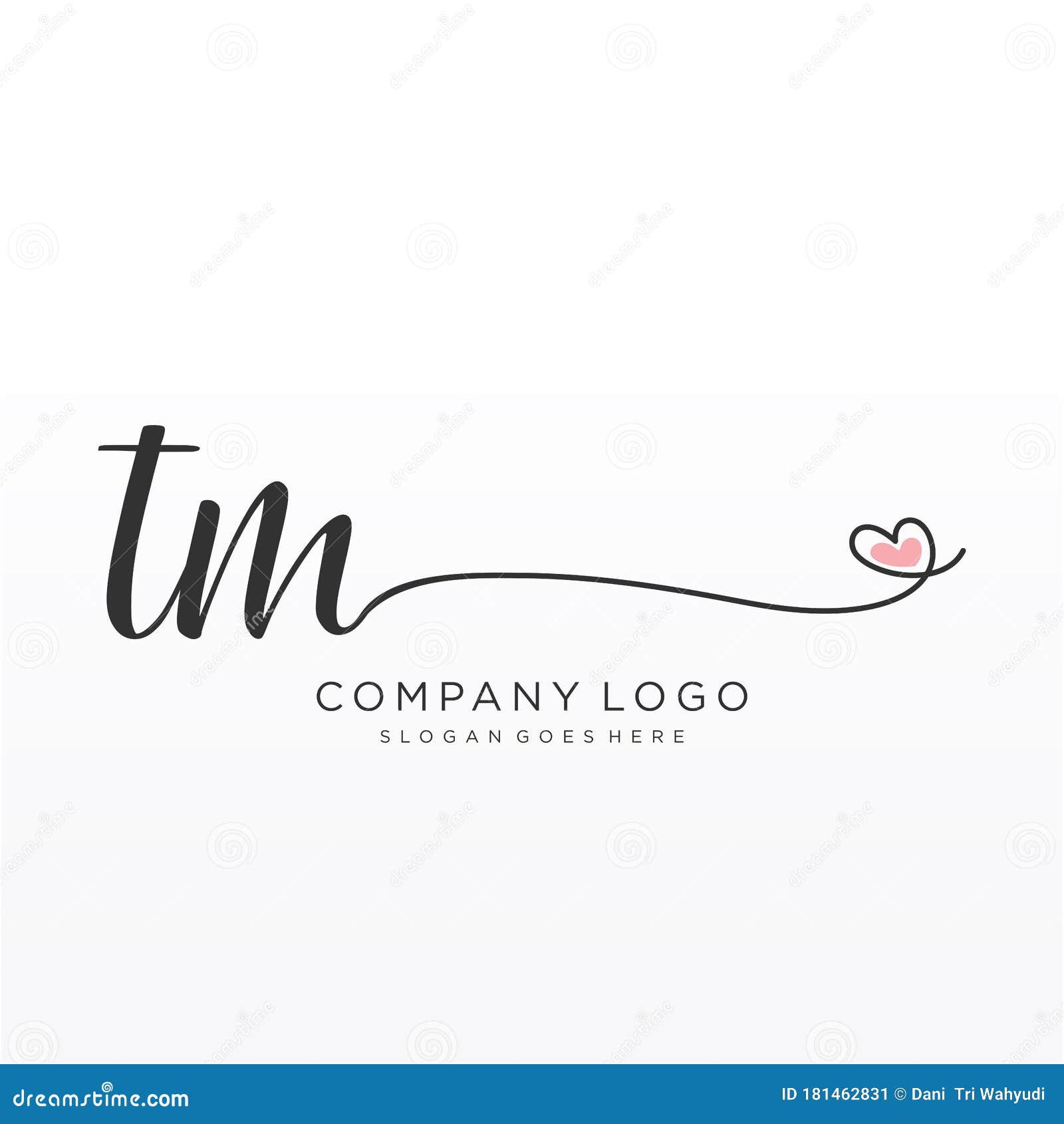TM Initial Handwriting Logo Design Stock Vector - Illustration of ...