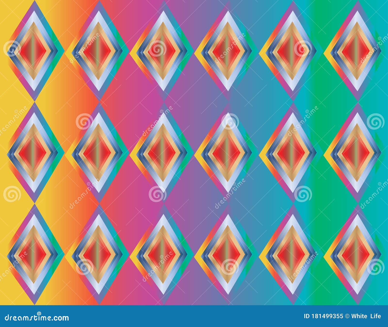 Multi Color Shapes Design Patterns Stock Illustration - Illustration of ...