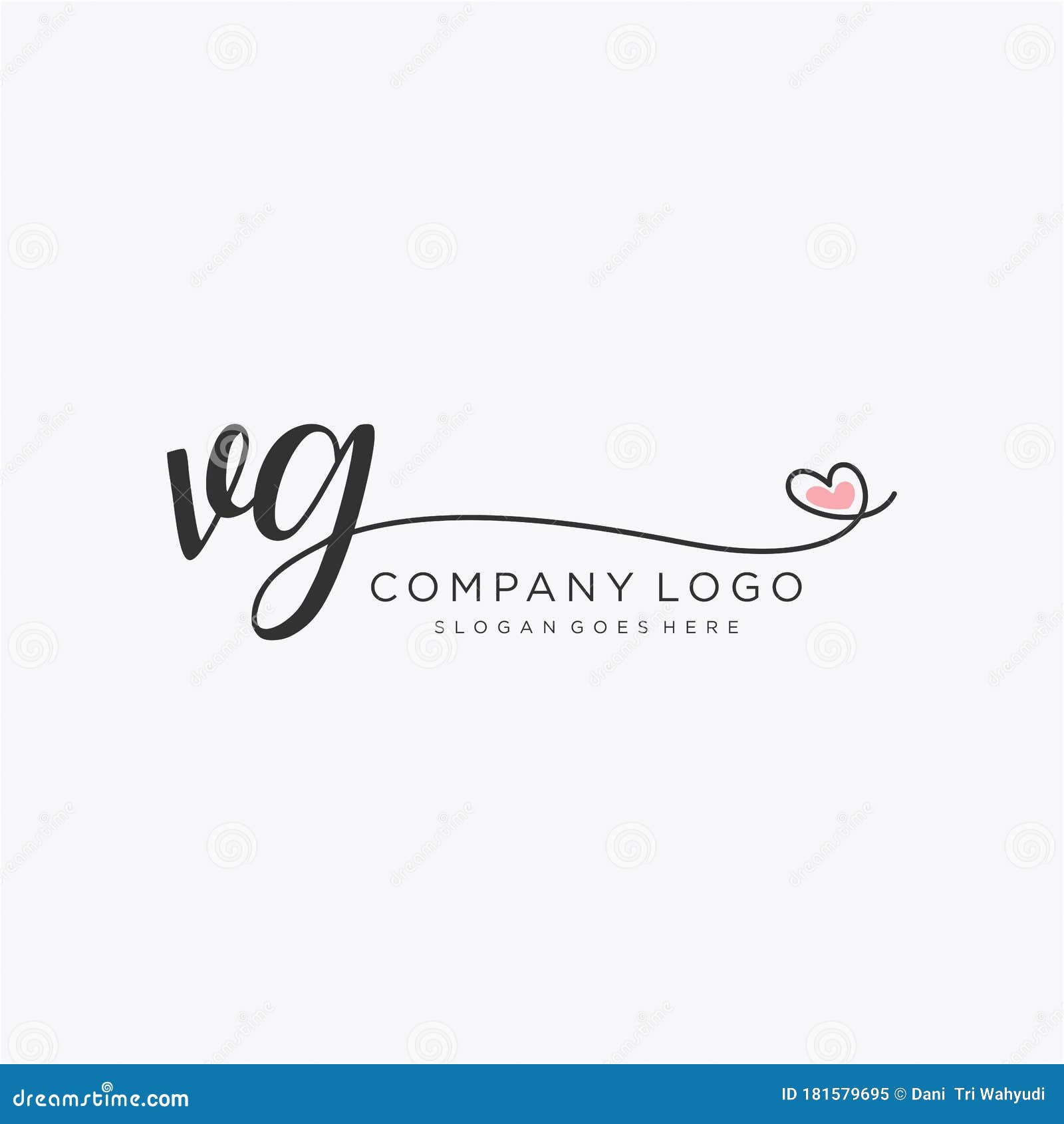 VG Initial Handwriting Logo Design Stock Vector - Illustration of ...