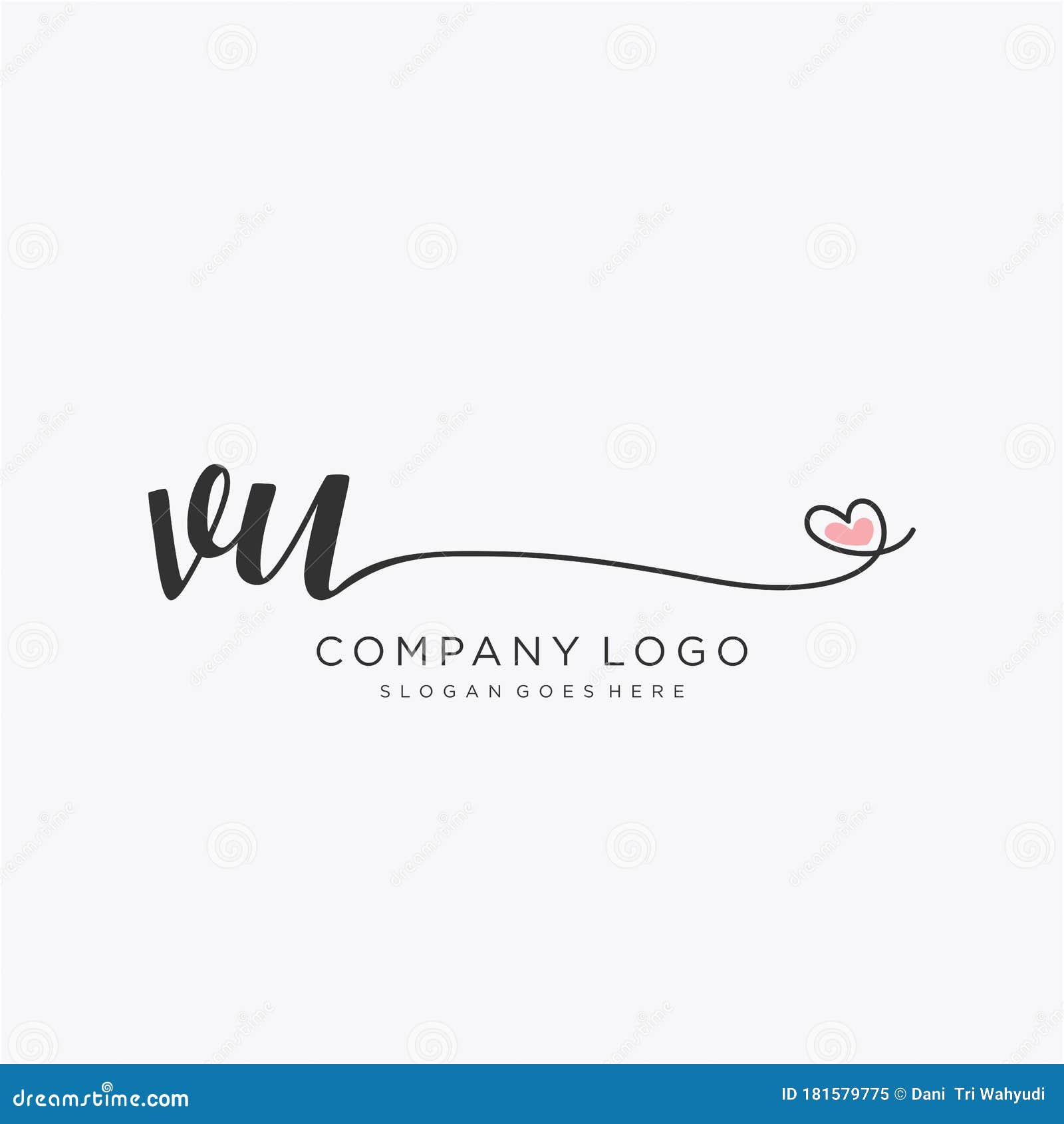 VU Initial Handwriting Logo Design Stock Vector - Illustration of ...