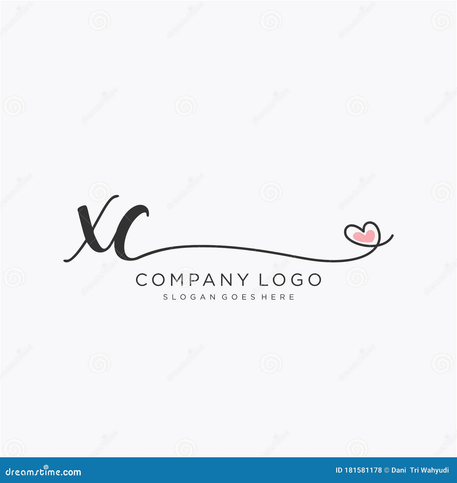 XC Initial Handwriting Logo Design Stock Vector - Illustration of ...