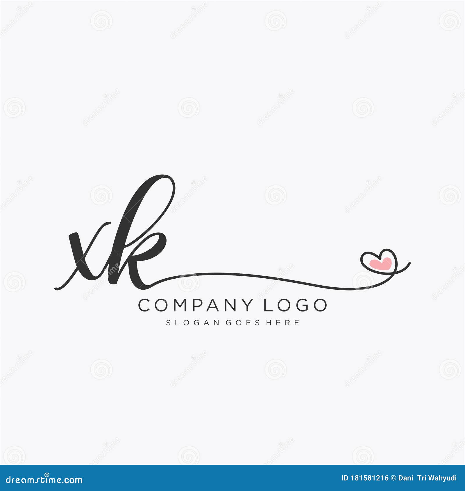XK Initial Handwriting Logo Design Stock Vector - Illustration of card ...