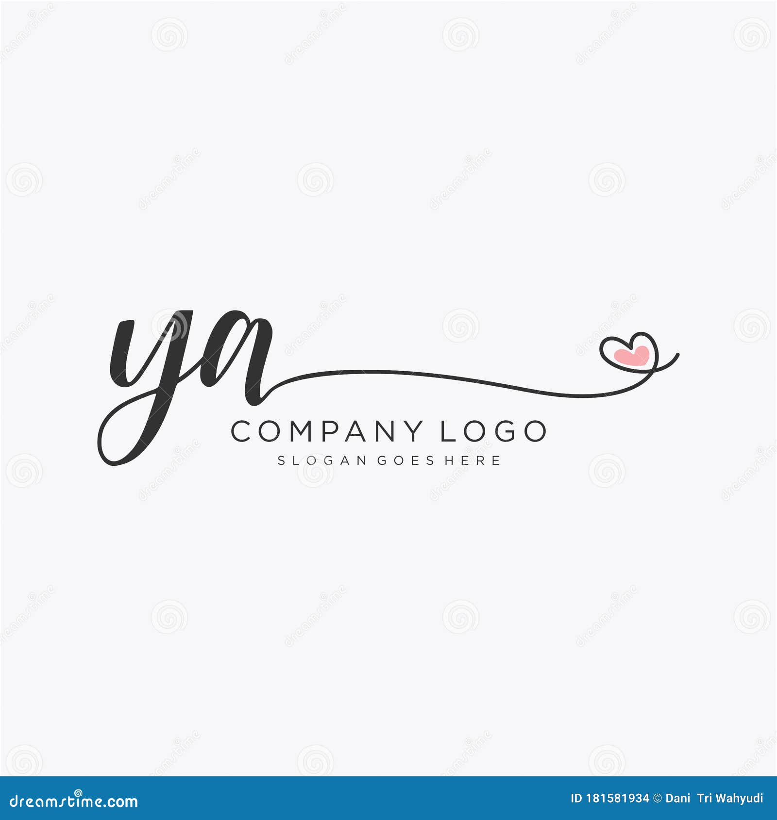 YA Initial Handwriting Logo Design Stock Vector - Illustration of ...