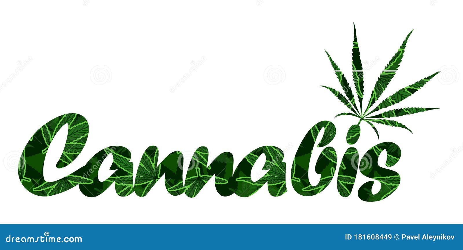 Cannabis Word with Background As Cannabis Leafs Inside Letters Stock ...