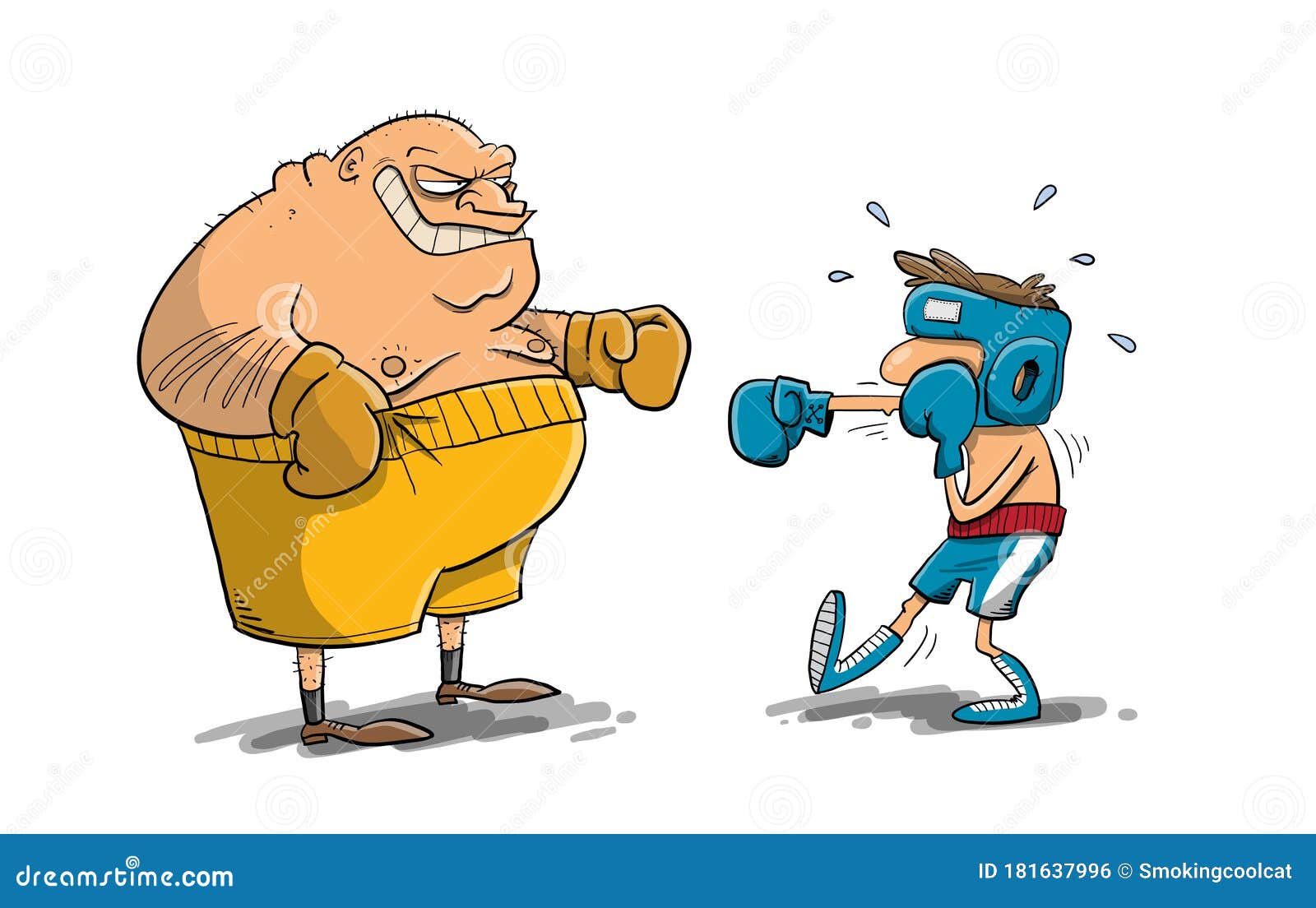 Boxing Match between 2 Different Fighters Stock Vector - Illustration ...
