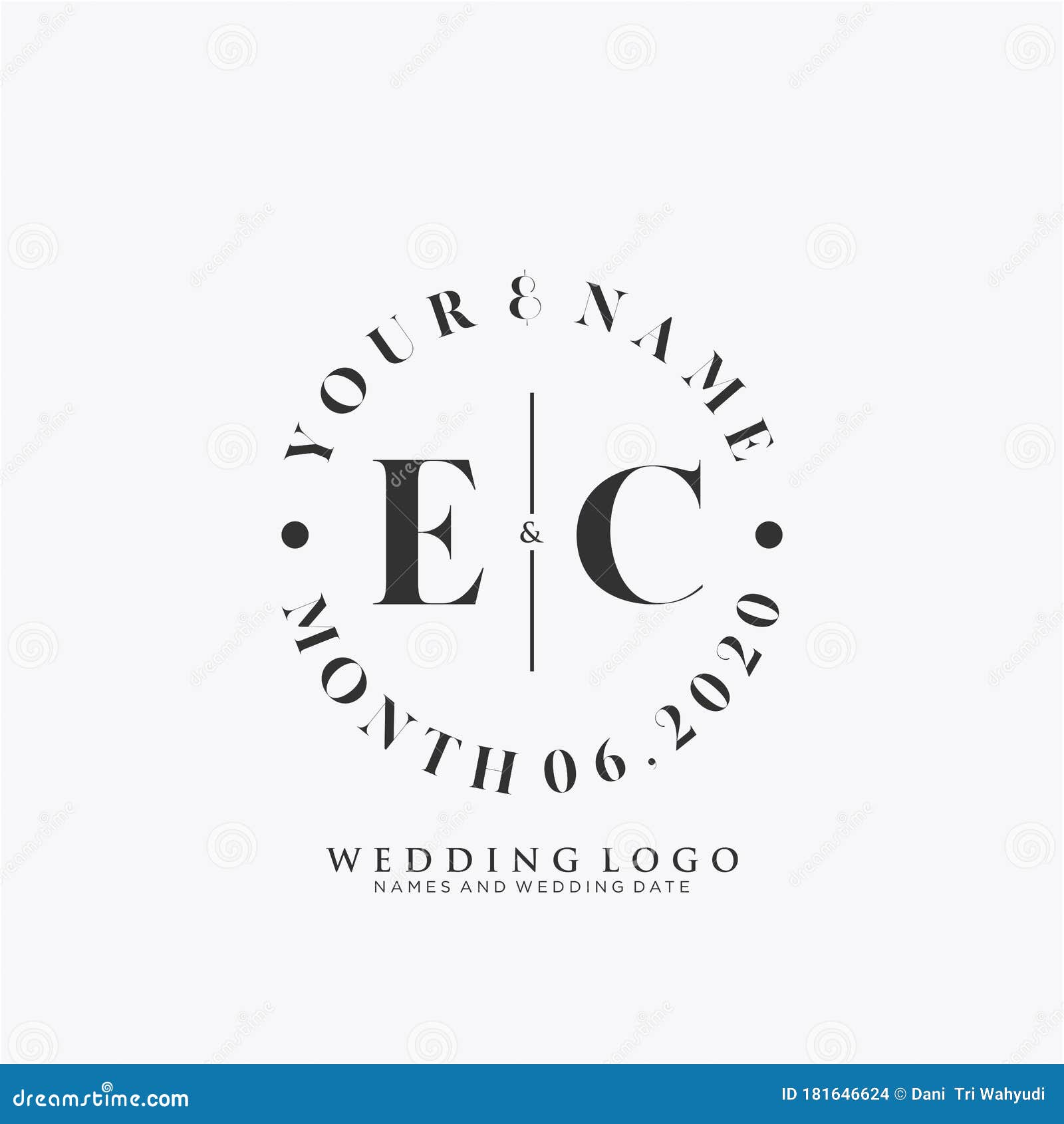 EC Initial Beauty Monogram and Elegant Stock Vector - Illustration of ...