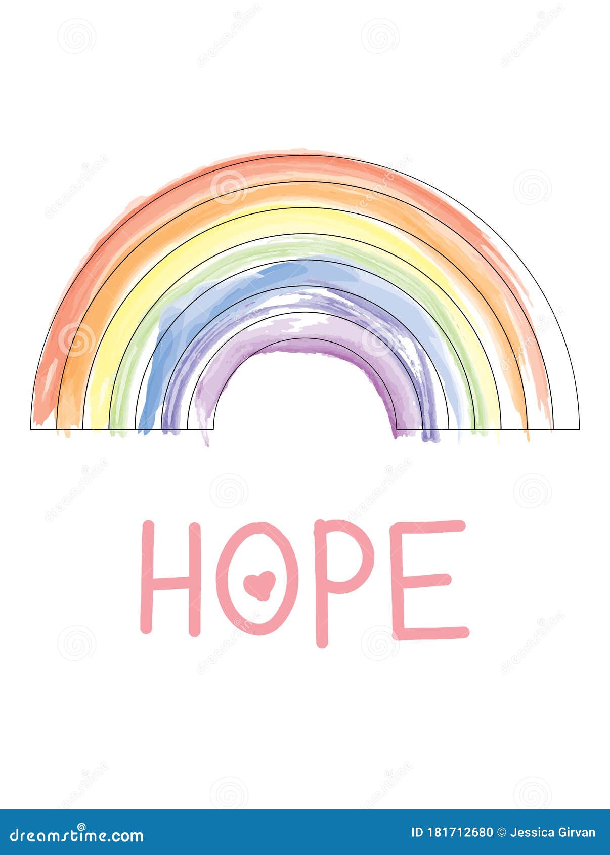 Hope Rainbow Symbol Stock Photo | CartoonDealer.com #175804824