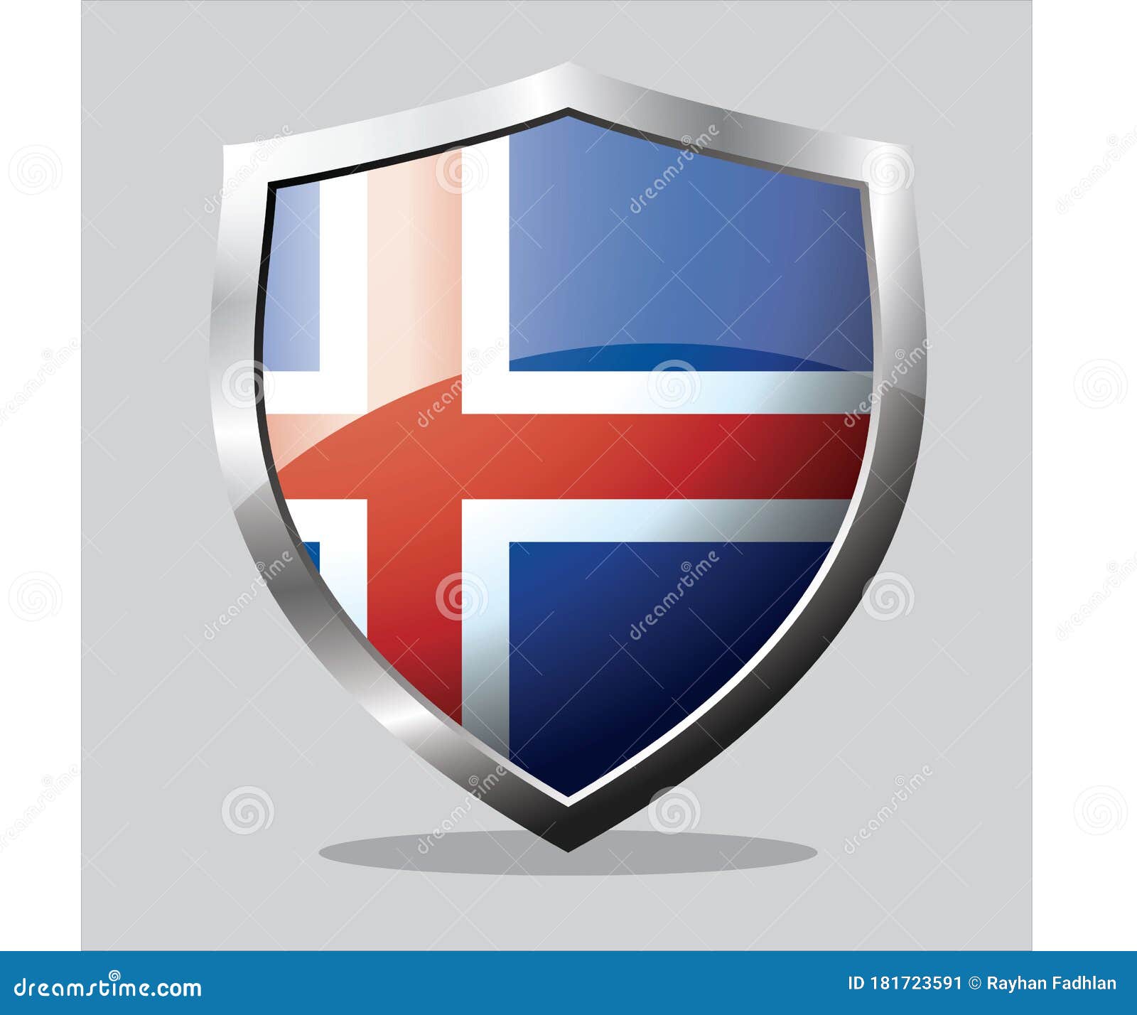 Shield Icon Vector Illustration of the Iceland Country Flag Stock ...