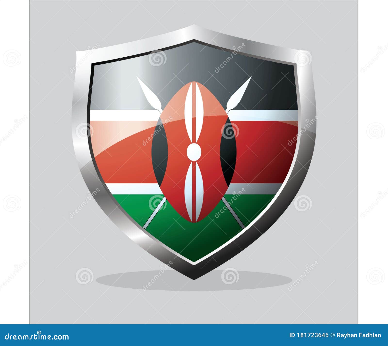 Shield Icon Vector Illustration of Kenya Country Flag Stock Vector ...