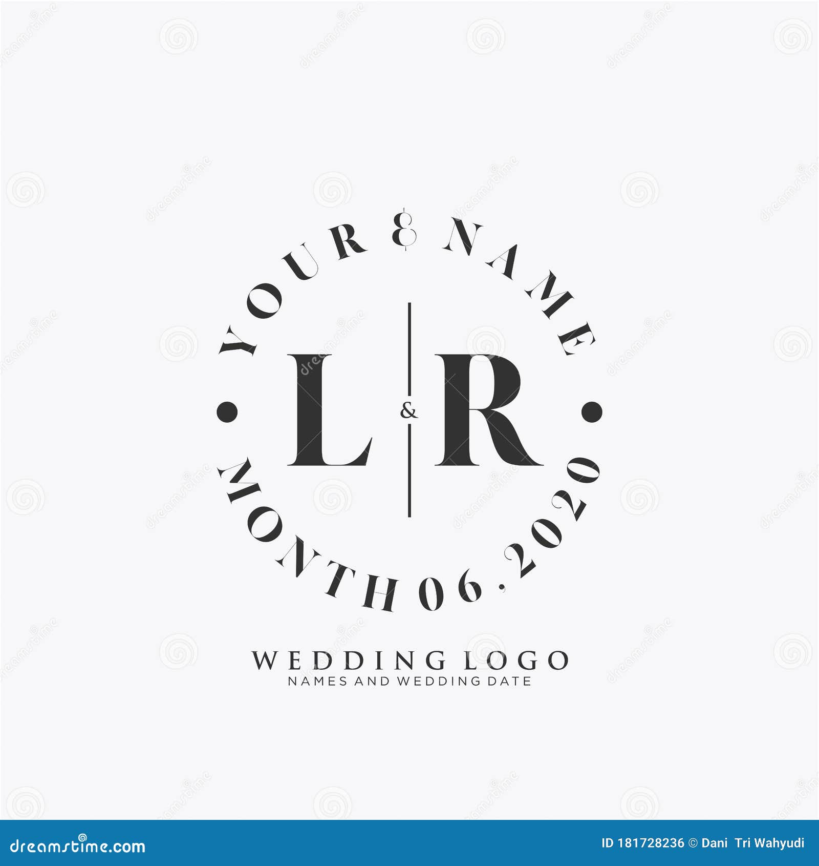 LR Initial Beauty Monogram and Elegant Stock Vector - Illustration of ...